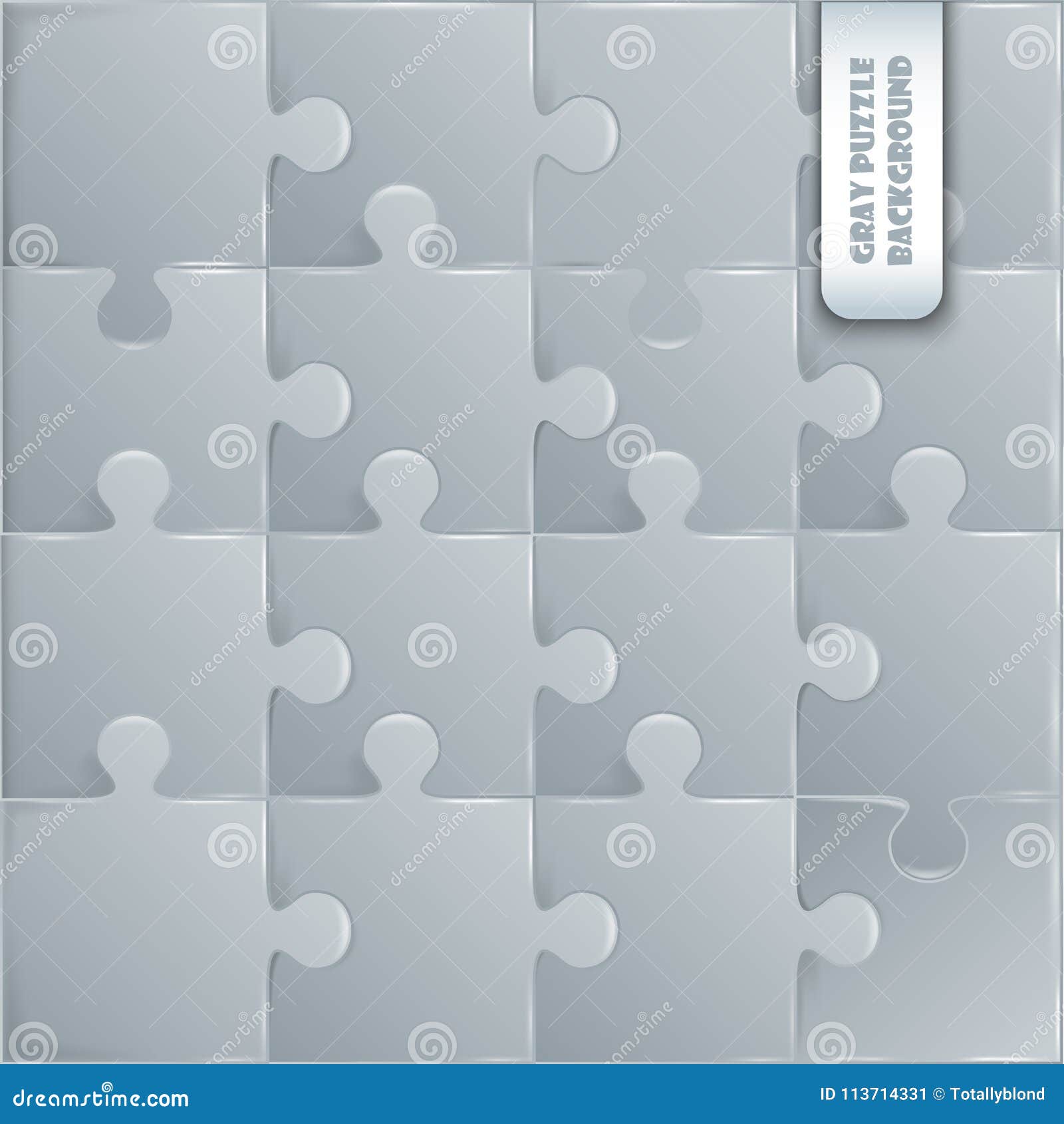 Gray Plastic Pieces Puzzle Game Stock Vector - Illustration of color ...