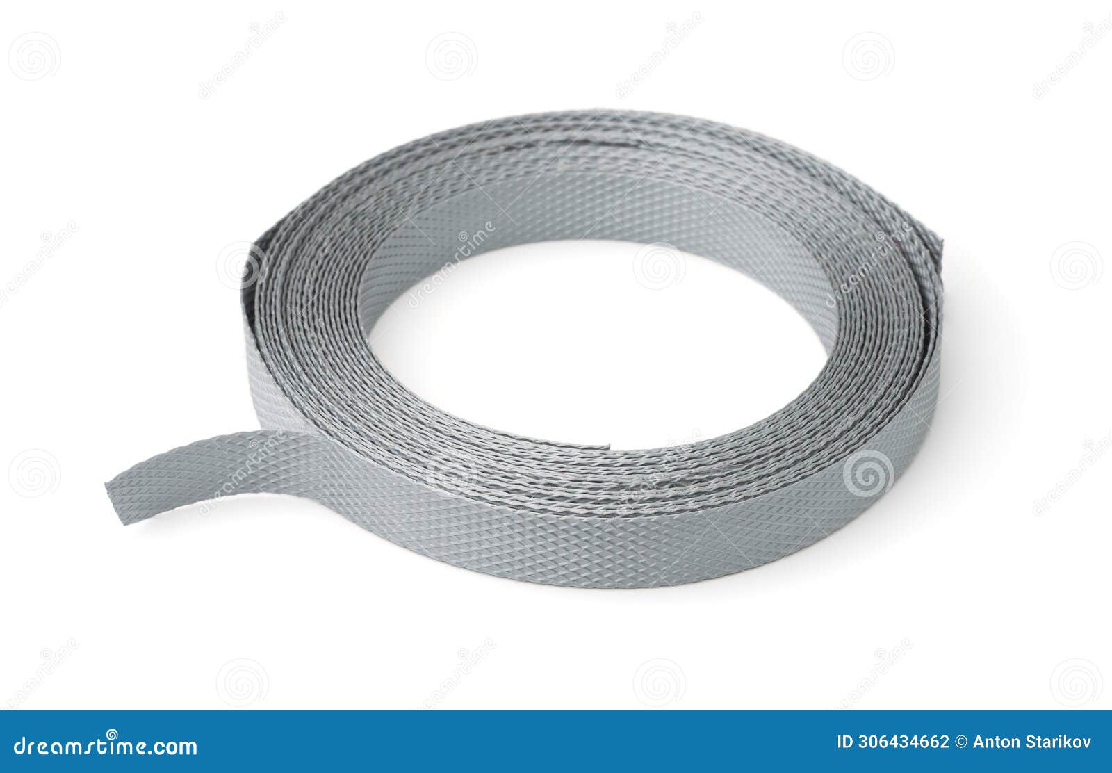 Gray Plastic Strapping Tape Stock Photo - Image of material, belt ...