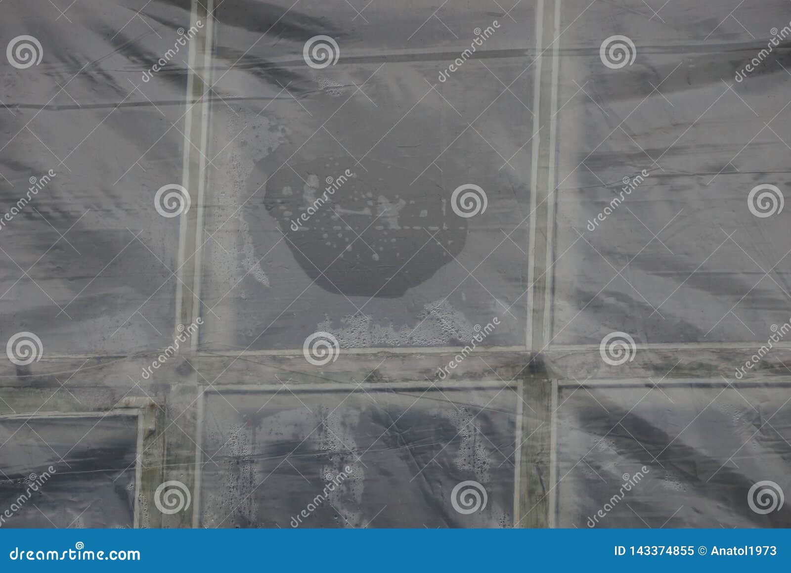Gray Plastic Texture from Wet Cellophane on the Old Window Stock Image ...