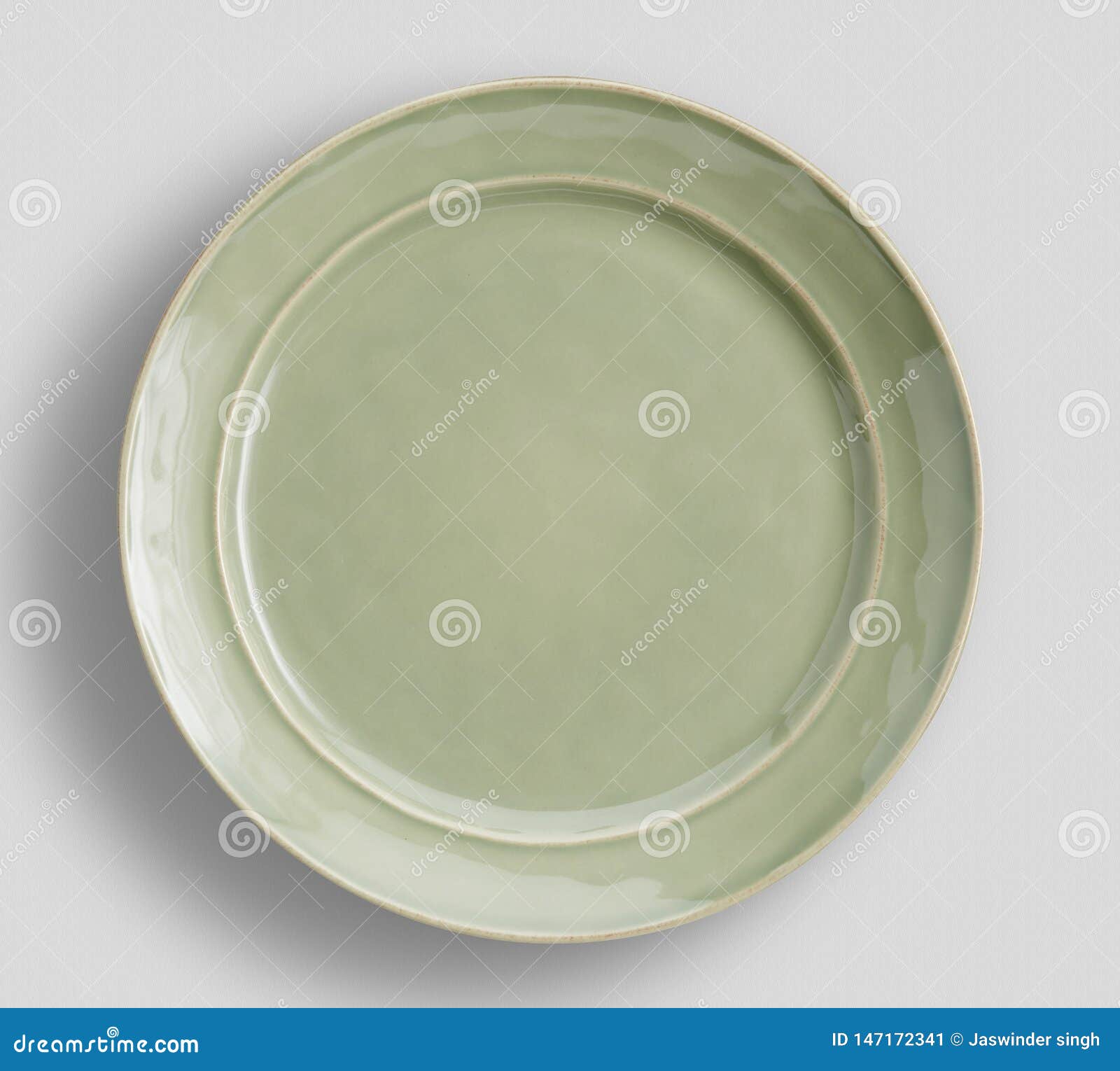 Gray Plate on White Background - Image Stock Image - Image of ...