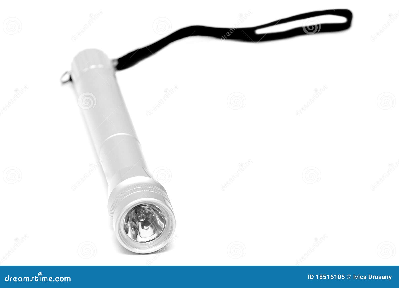 Gray pocket flashlight stock image. Image of lens, glowing - 18516105