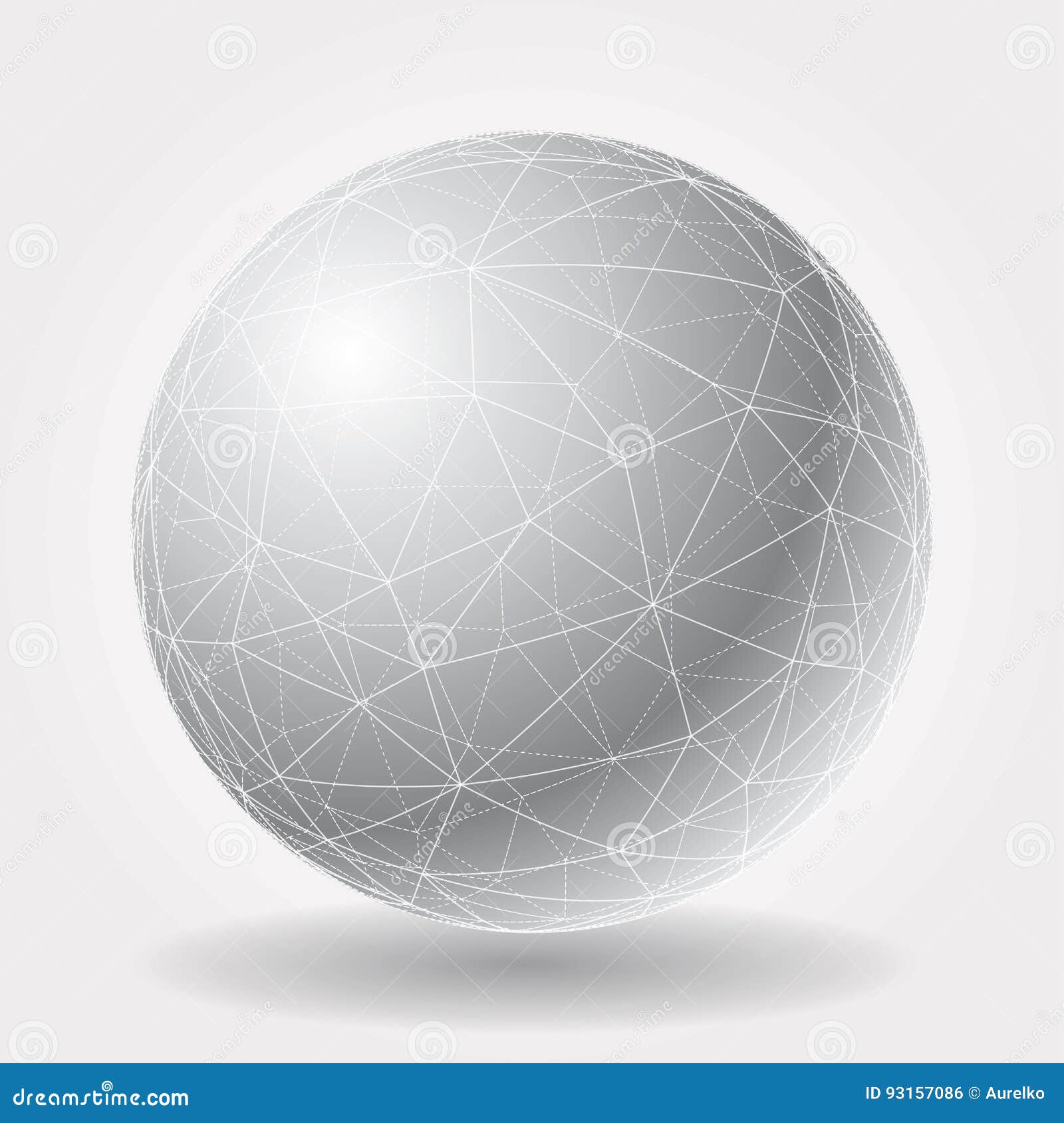 Gray polysphere stock vector. Illustration of line, design - 93157086