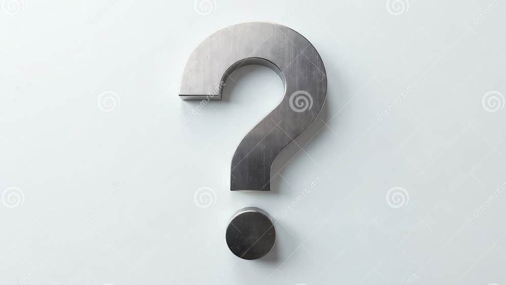 Gray Question Mark on White Background Stock Image - Image of diagnosis ...