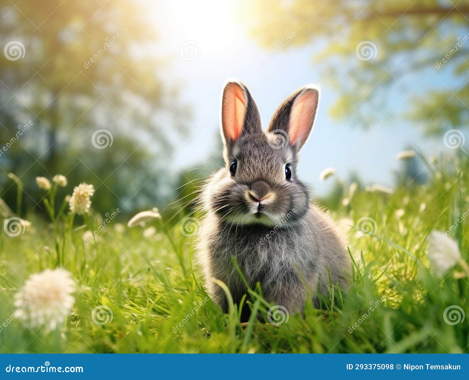 Gray And Gray Rabbit: Surreal Op Art Wall Art Royalty-Free Cartoon ...