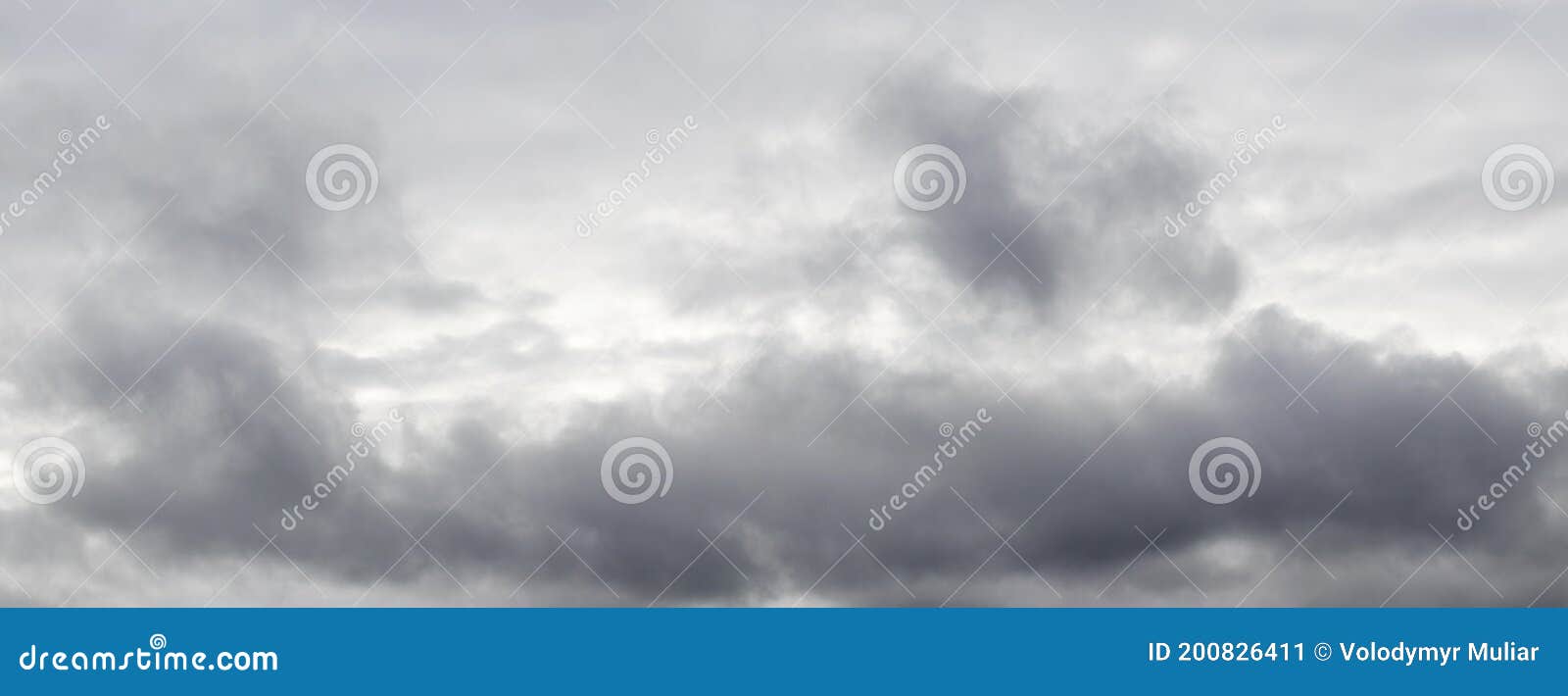 Gray Rain Clouds Covered the Gloomy Sky, Panorama Stock Image - Image ...