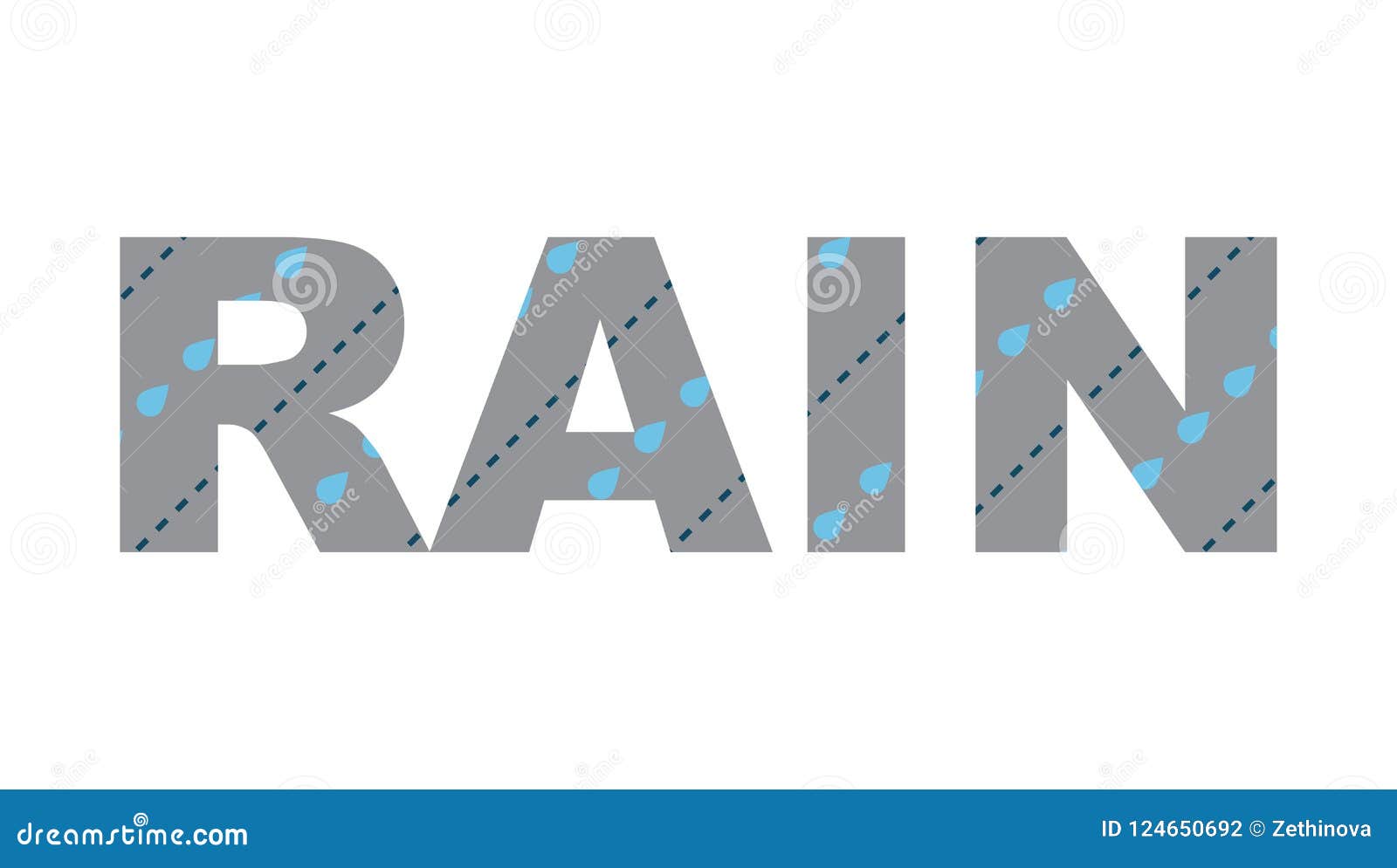 Rain Text Art Illustration stock illustration. Illustration of text ...