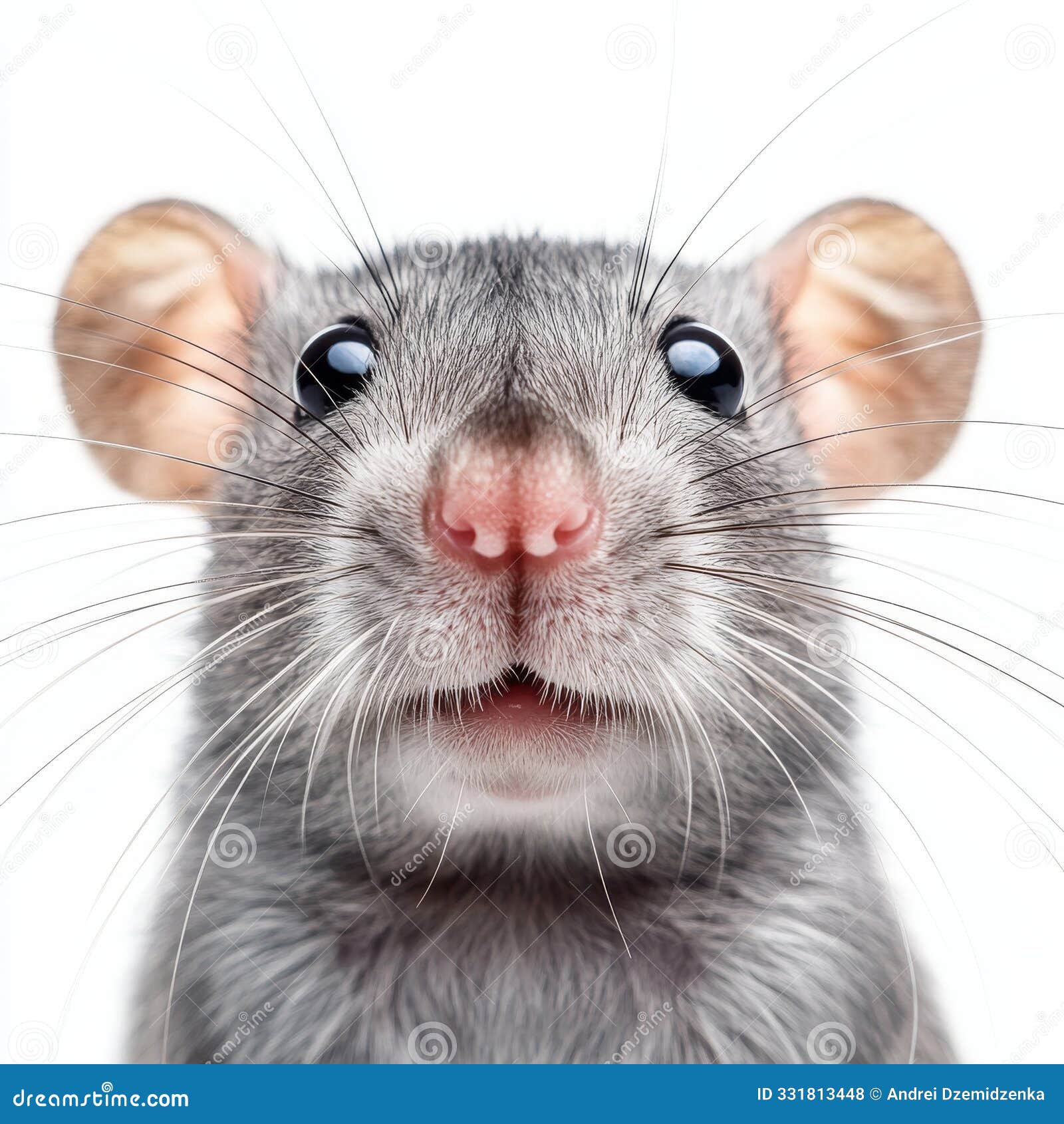 Gray Rat with Transparent Background Viewed from the Front Stock Photo ...
