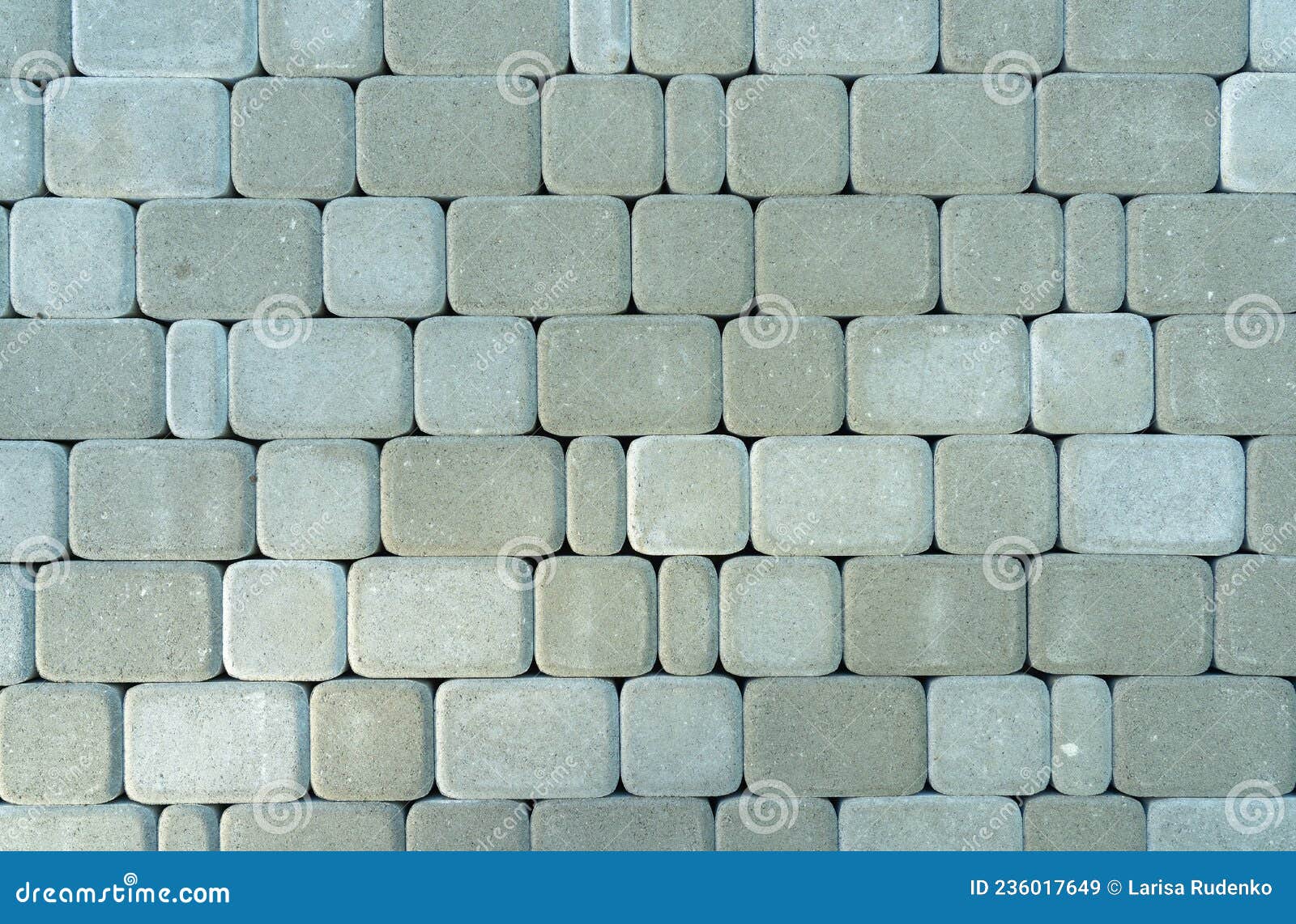 Gray Rectangular Paving Slabs with Rounded Edges Stock Image - Image of ...