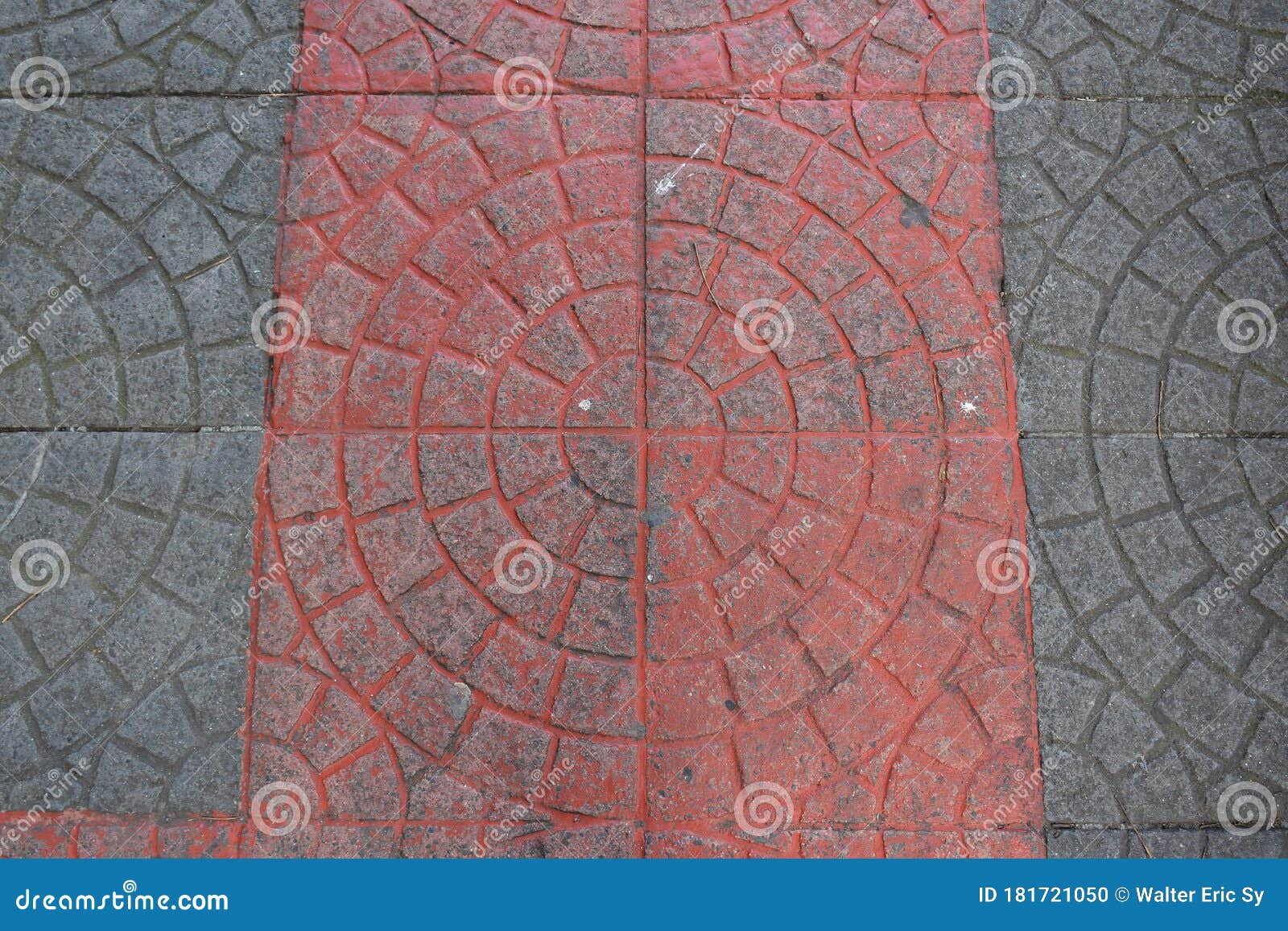 Gray and Red Catwalk Outdoor Tile Stock Photo - Image of surface, road ...
