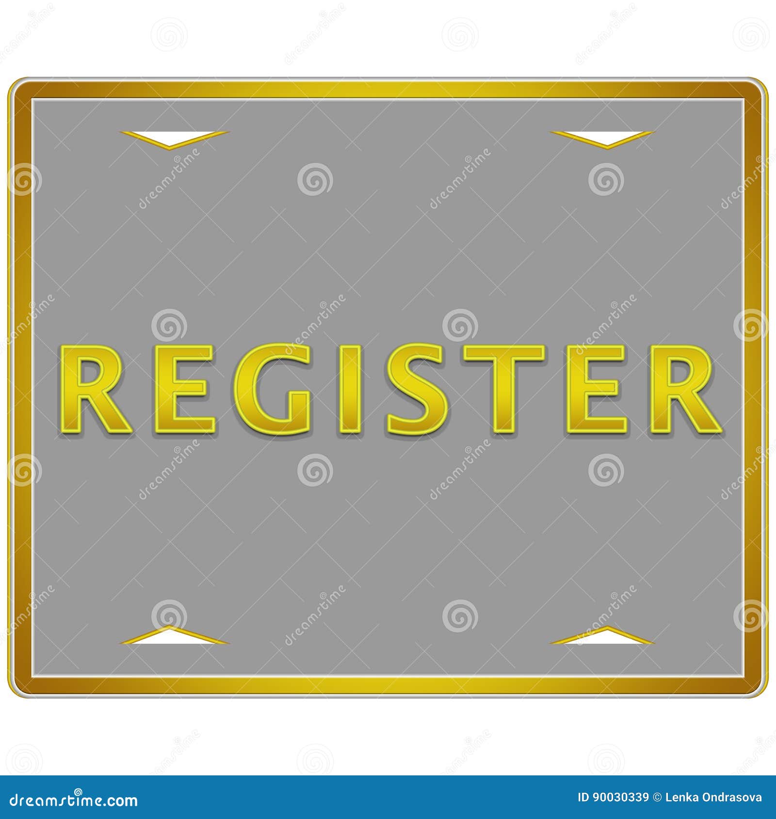 Gray register button stock illustration. Illustration of membership ...