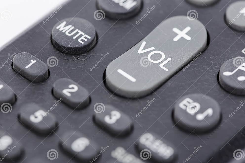 A gray remote control stock image. Image of numbers, contorol - 49740883
