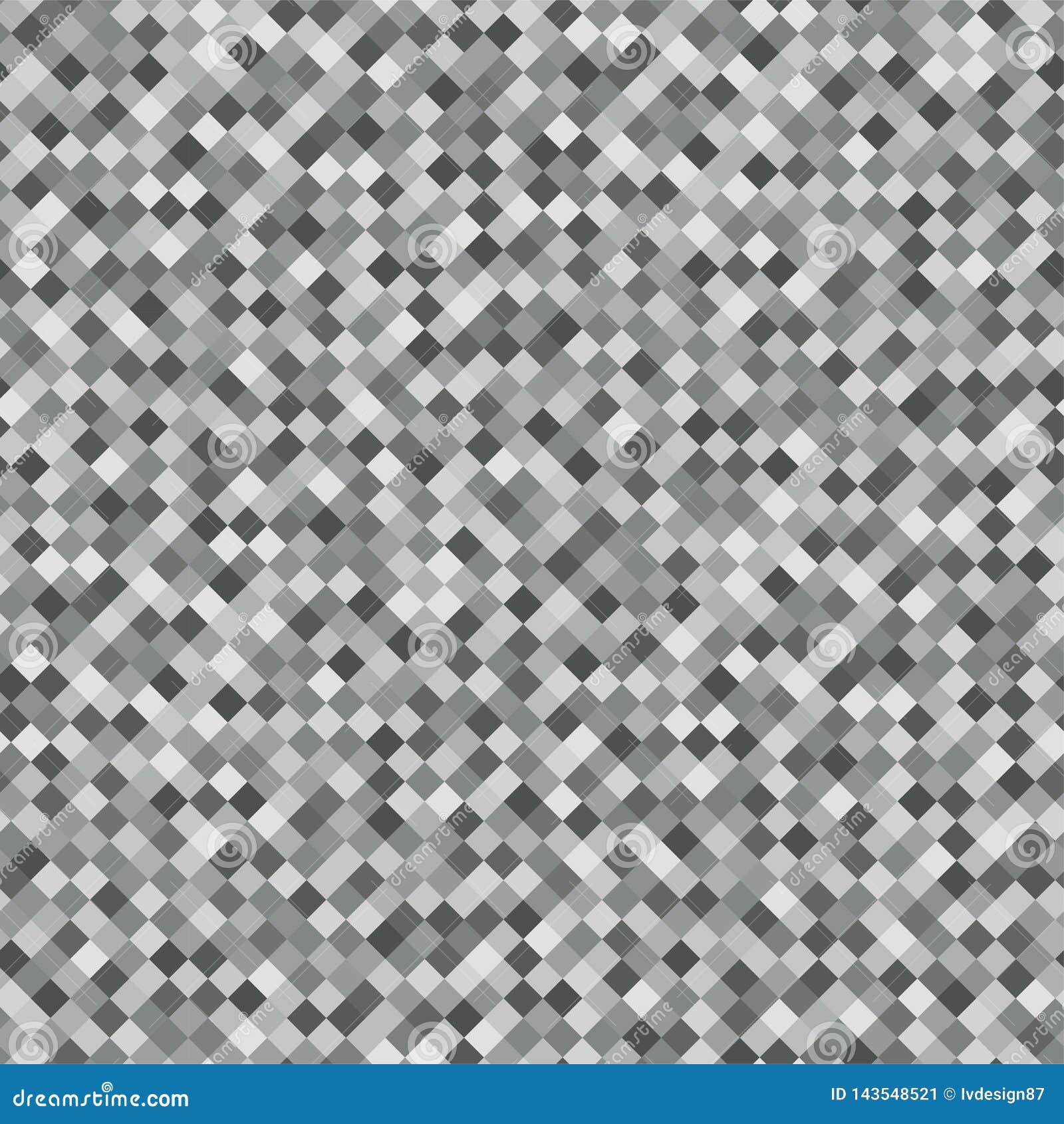 Gray Rhombus Mosaic Background. Seamless Pattern. Abstract Noise ...