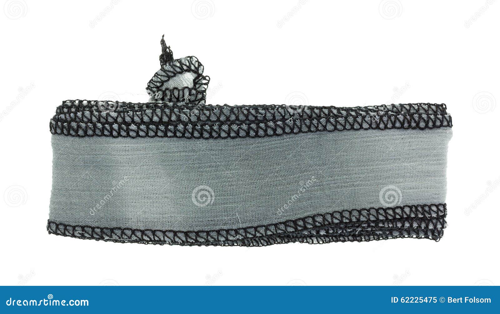 Gray Ribbon Cloth Material on a White Background Stock Image - Image of ...