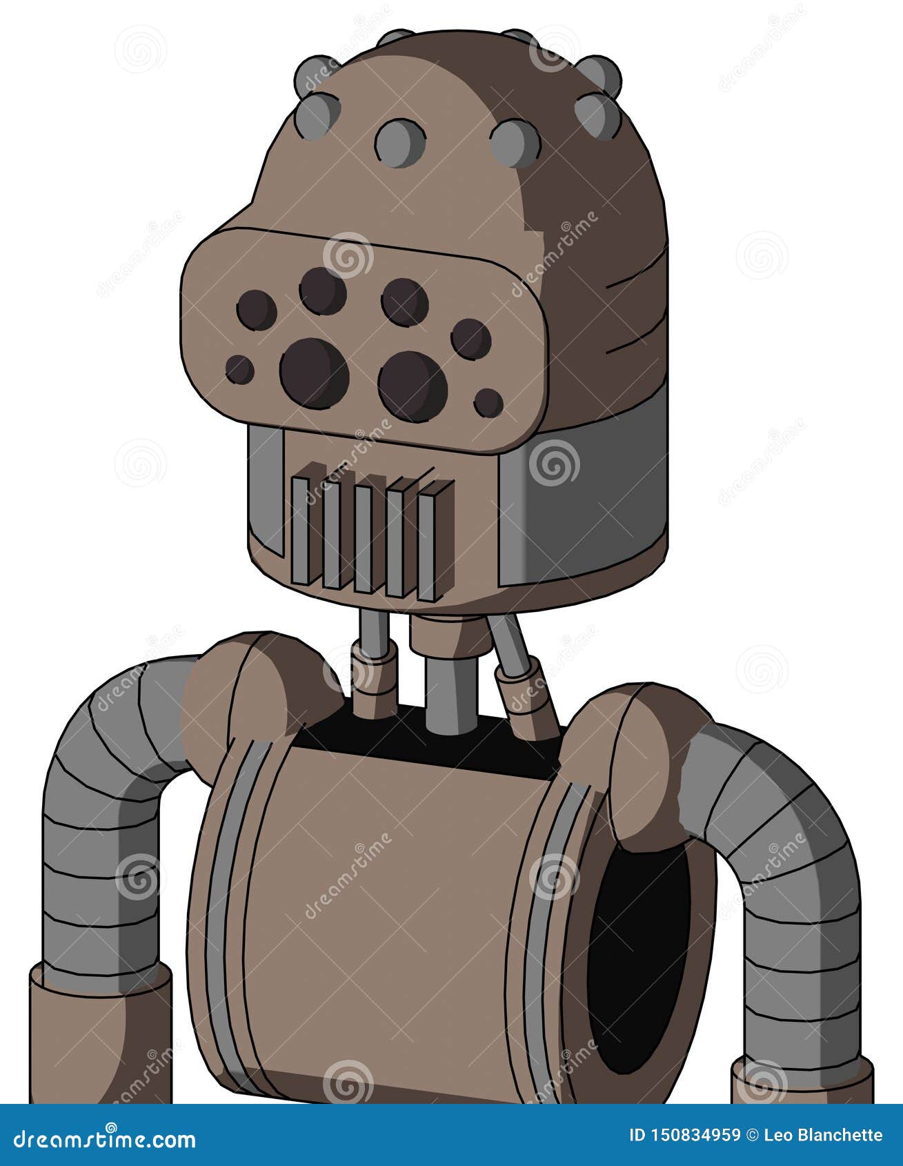 Gray Robot In The City Background Stock Photography | CartoonDealer.com ...