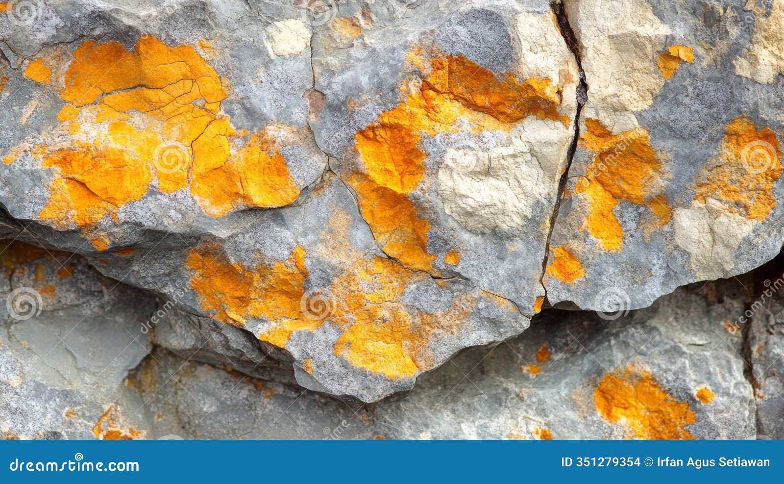 Gray Rock Surface with Orange Mineral Deposits Stock Illustration ...