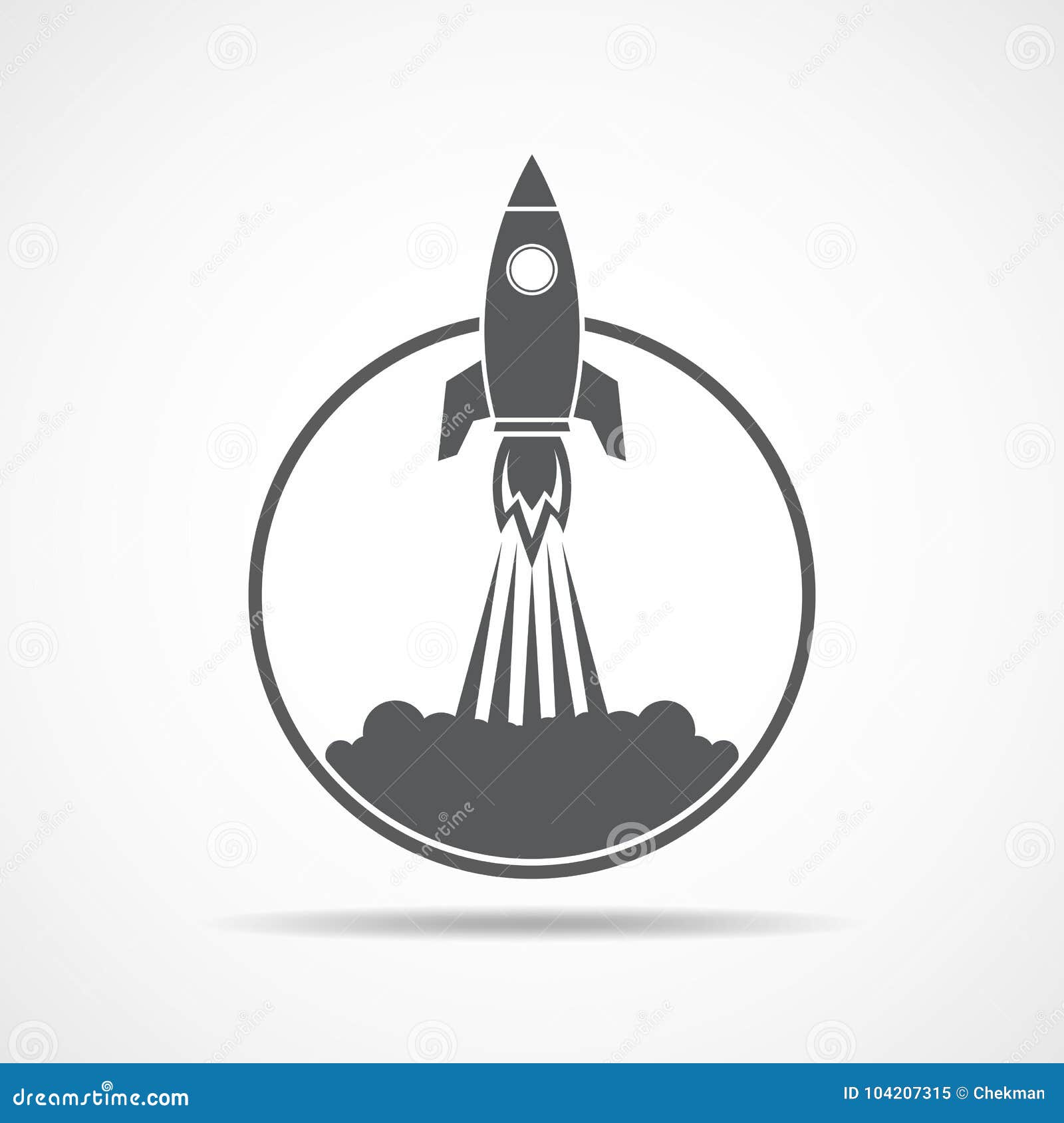 Rocket Icon. Vector Illustration. Stock Illustration - Illustration of ...