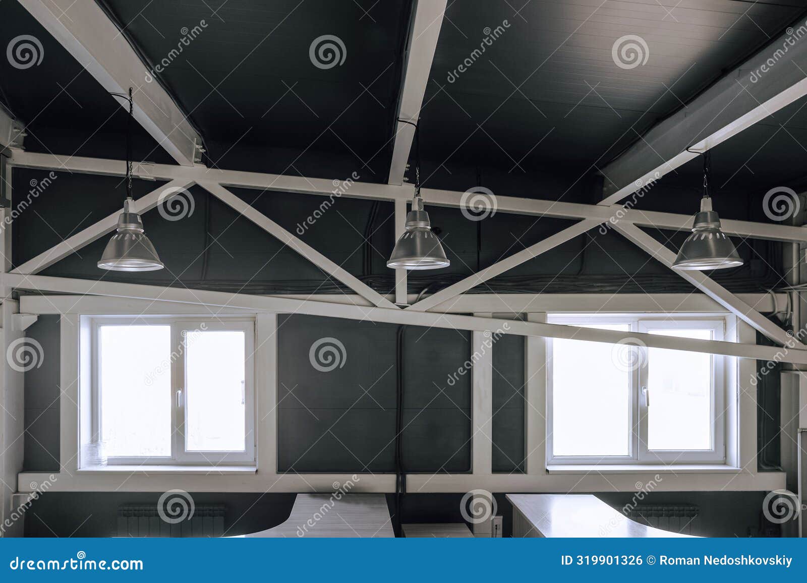 Gray Room of the Administrative Building of a Frame Industrial Building ...