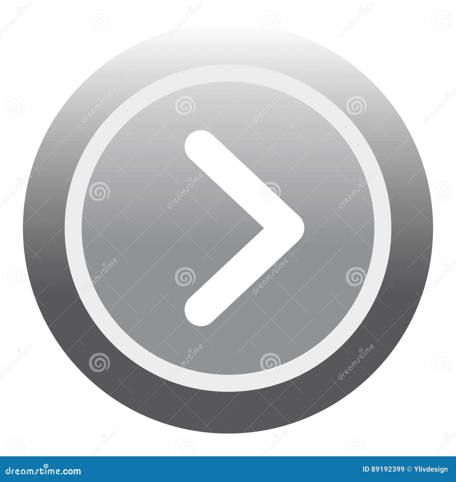 Gray Round Button Icon, Flat Style Stock Vector - Illustration of sign ...