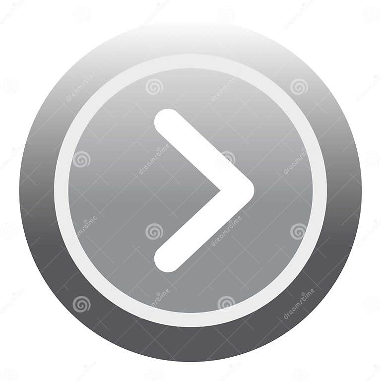 Gray Round Button Icon, Flat Style Stock Vector - Illustration of sign ...