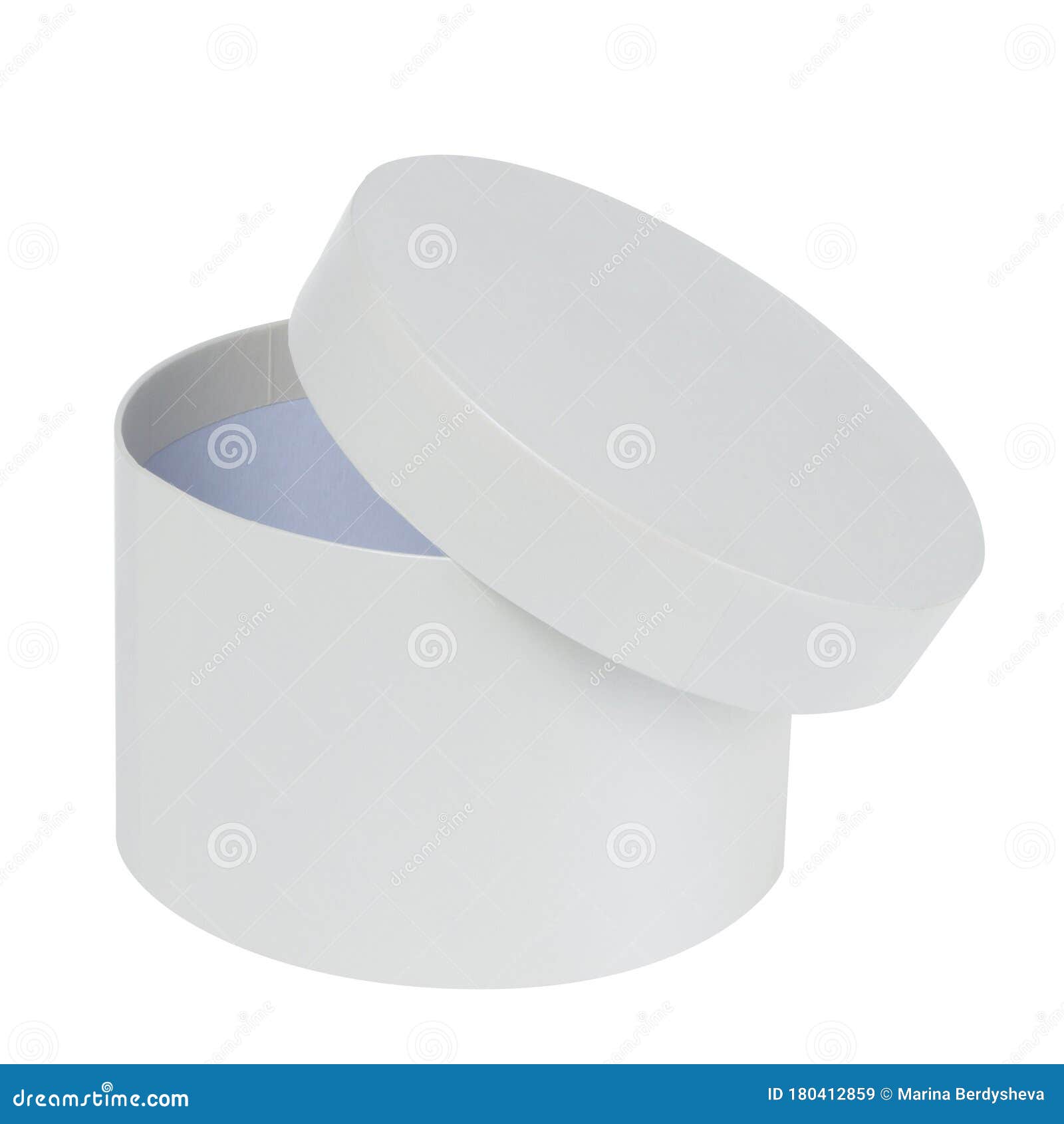 Gray Round Cardboard Box with Lid for Gift Stock Image - Image of ...