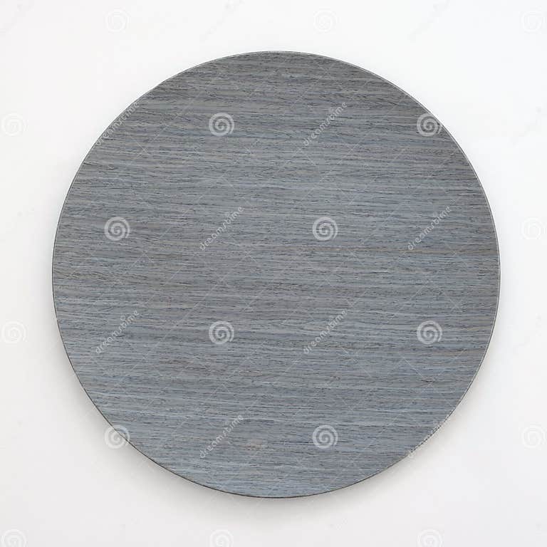 Gray Round Plate on White Background Stock Image - Image of canvas ...
