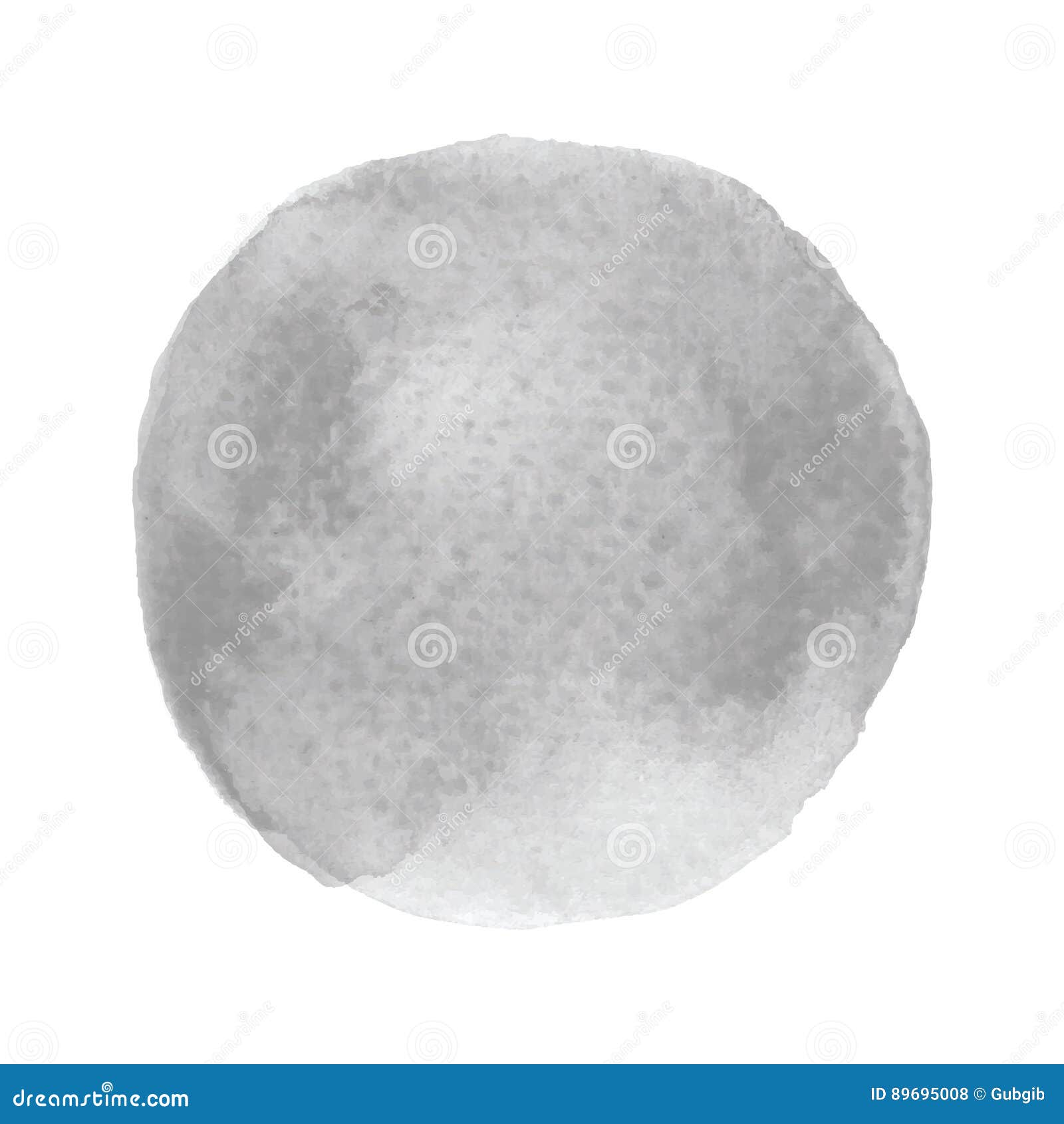 Gray Round Watercolor on White Background Stock Vector - Illustration ...