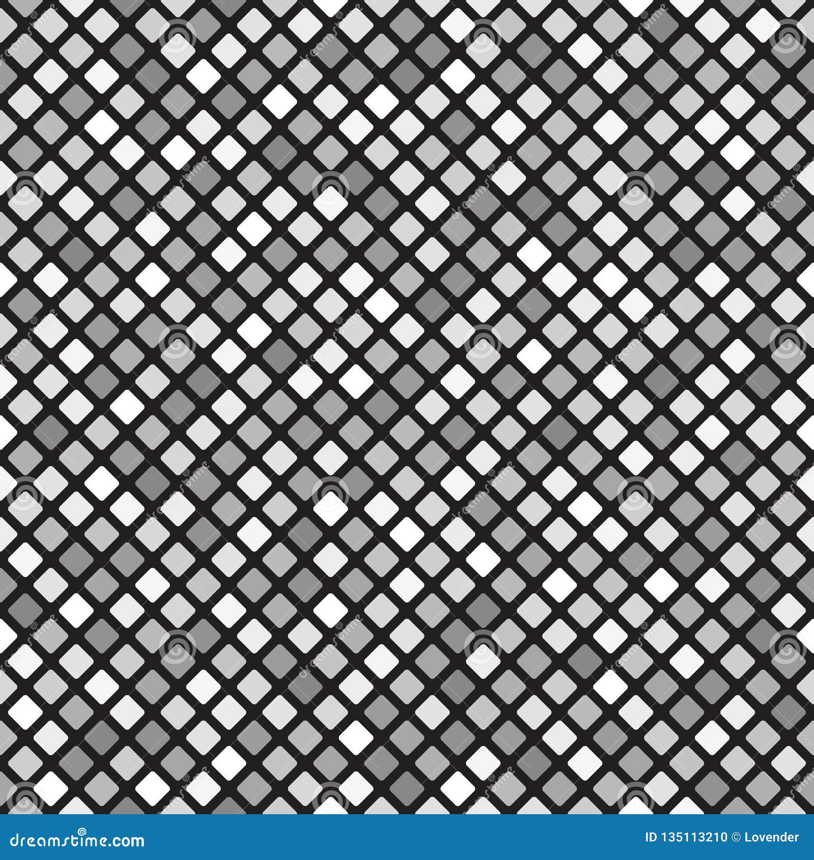 Gray Rounded Diamond Pattern. Seamless Vector Stock Vector ...