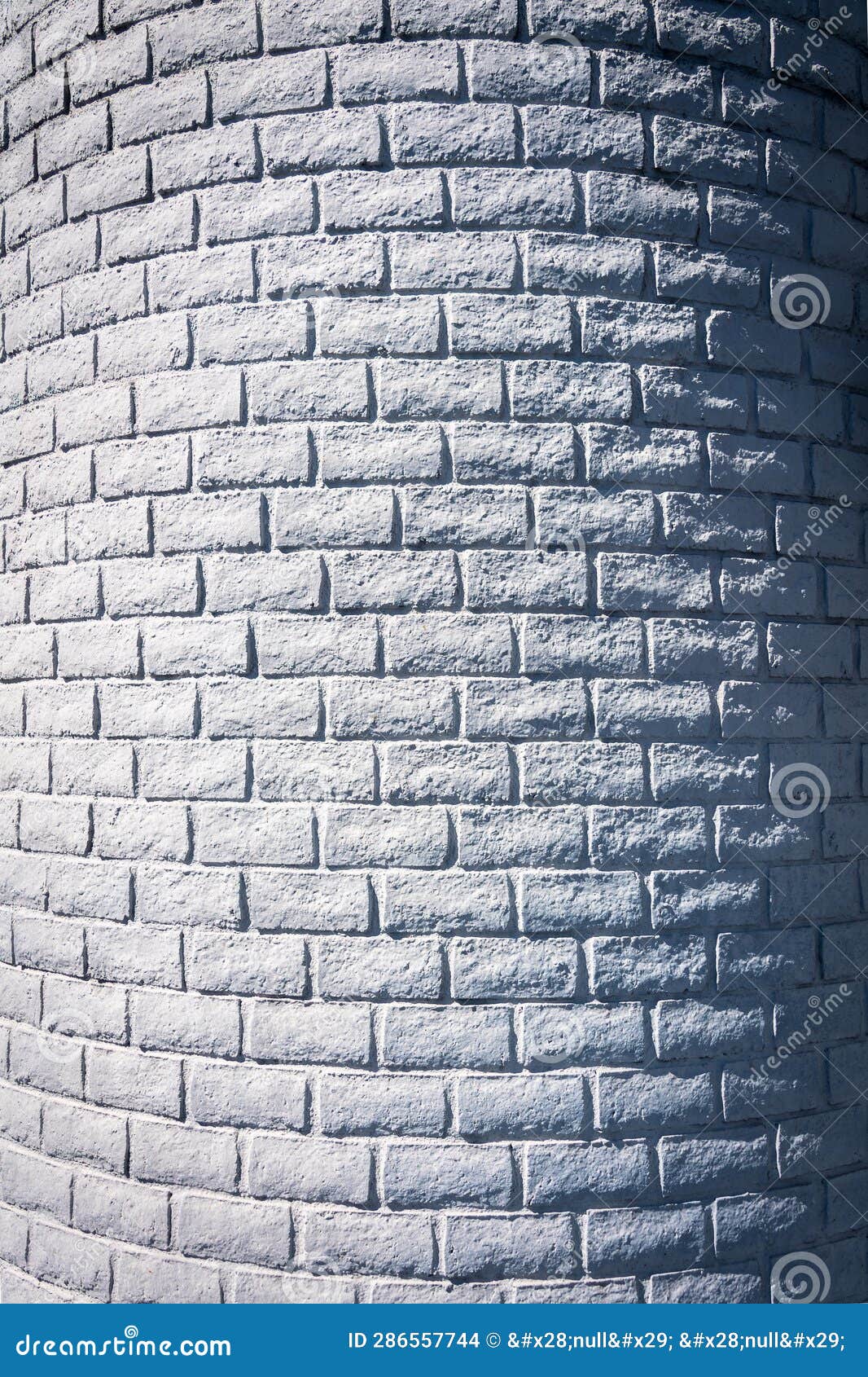 Gray Rounded Turret Wall - Light from Left Side Stock Photo - Image of ...