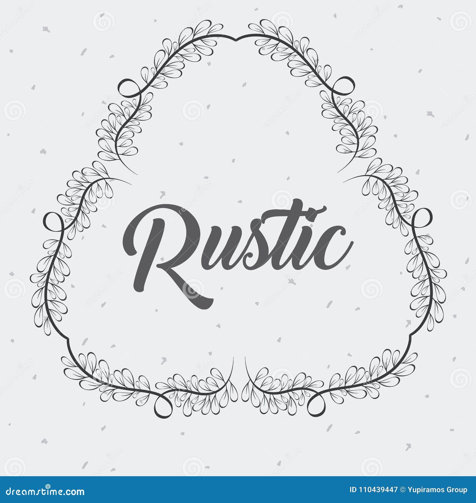 Gray Rustic Emblem Branches Icon Stock Vector - Illustration of flower ...