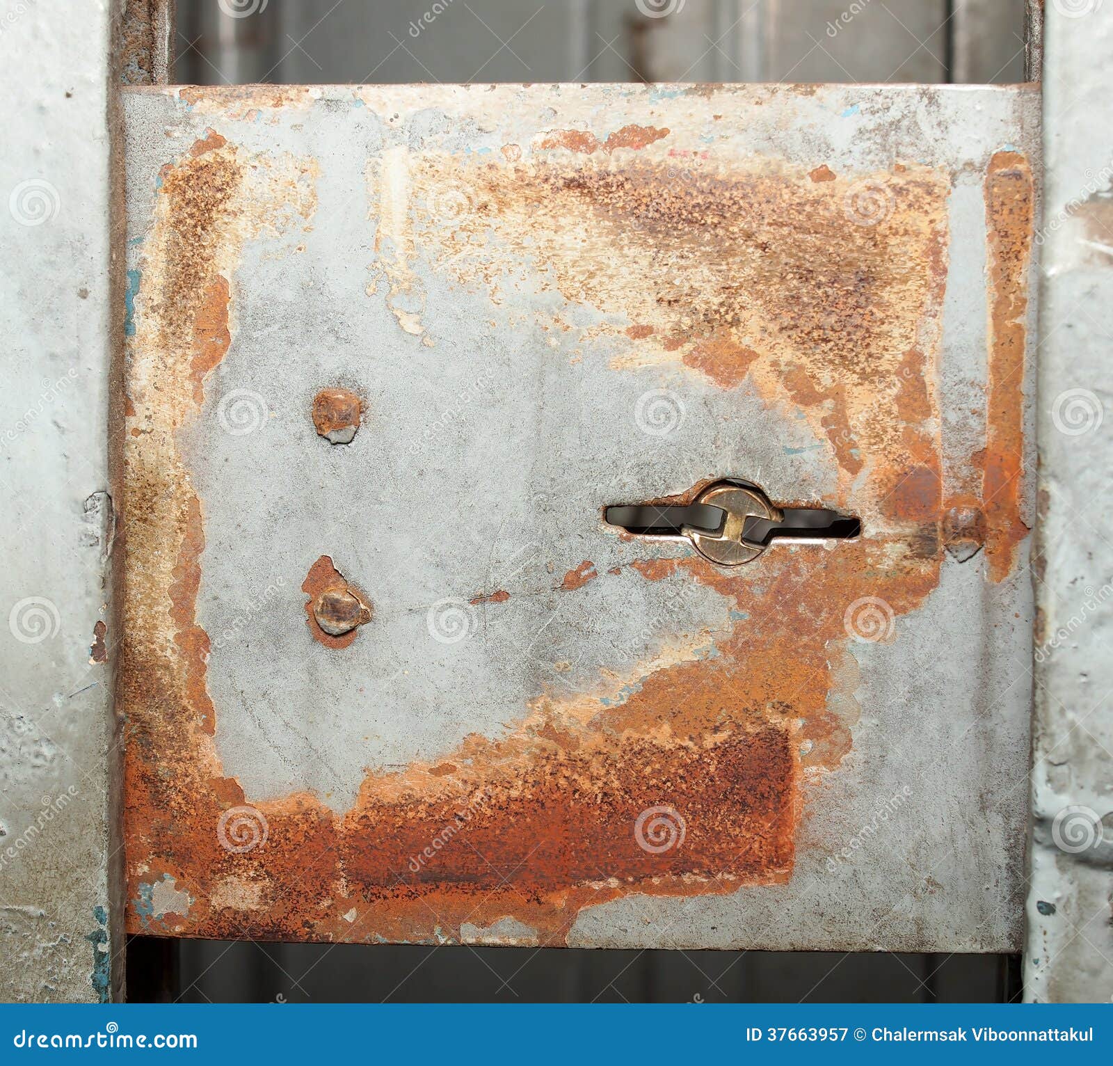 Gray Rusty Metal Barrier or Wall Stock Image - Image of worn, enclosure ...
