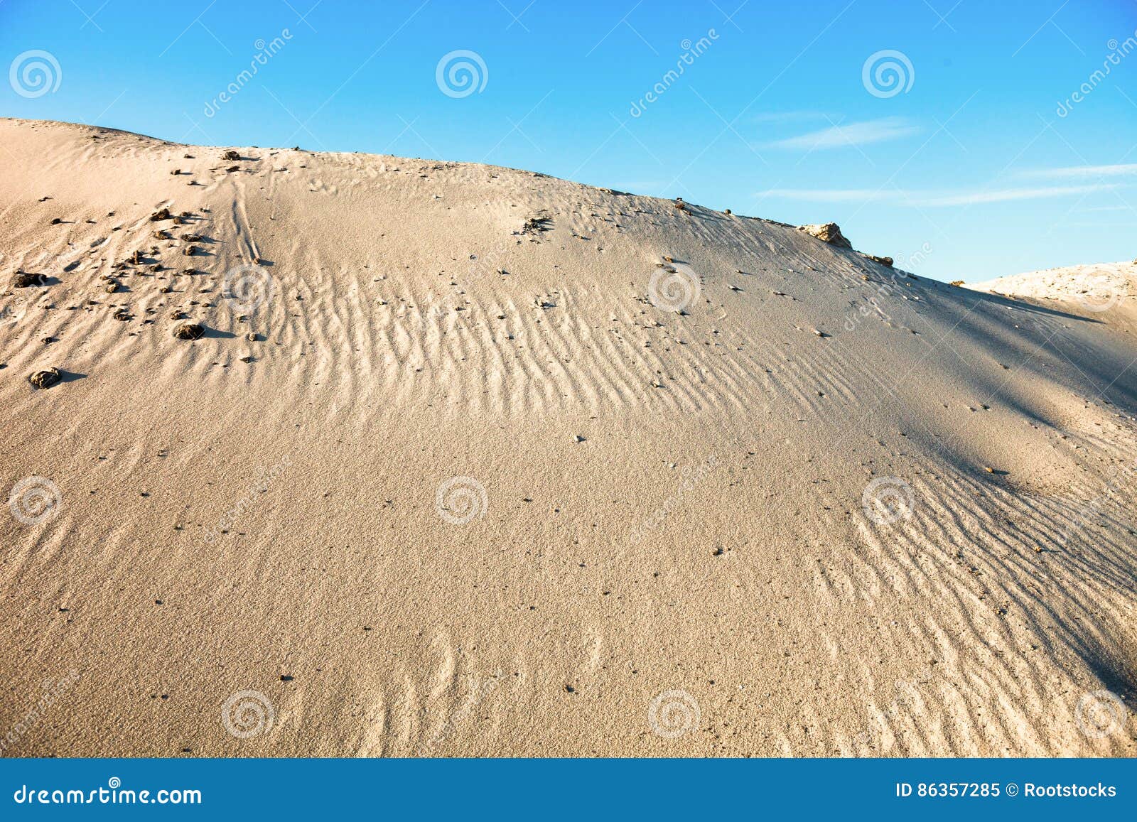 Gray Sand Dunes and the Blue Sky Stock Image - Image of natural, area ...