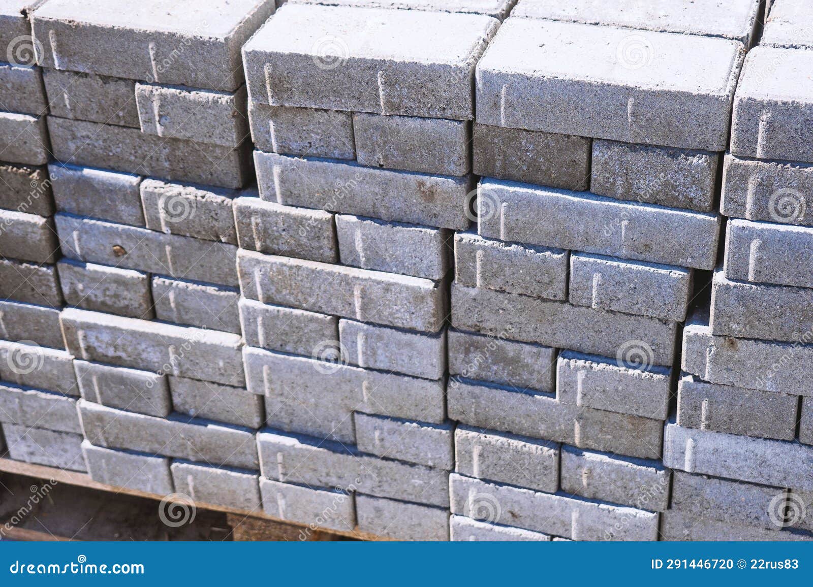 Gray Sand-lime Brick. New Bricks for Laying Sidewalk Lie in Stacks on ...