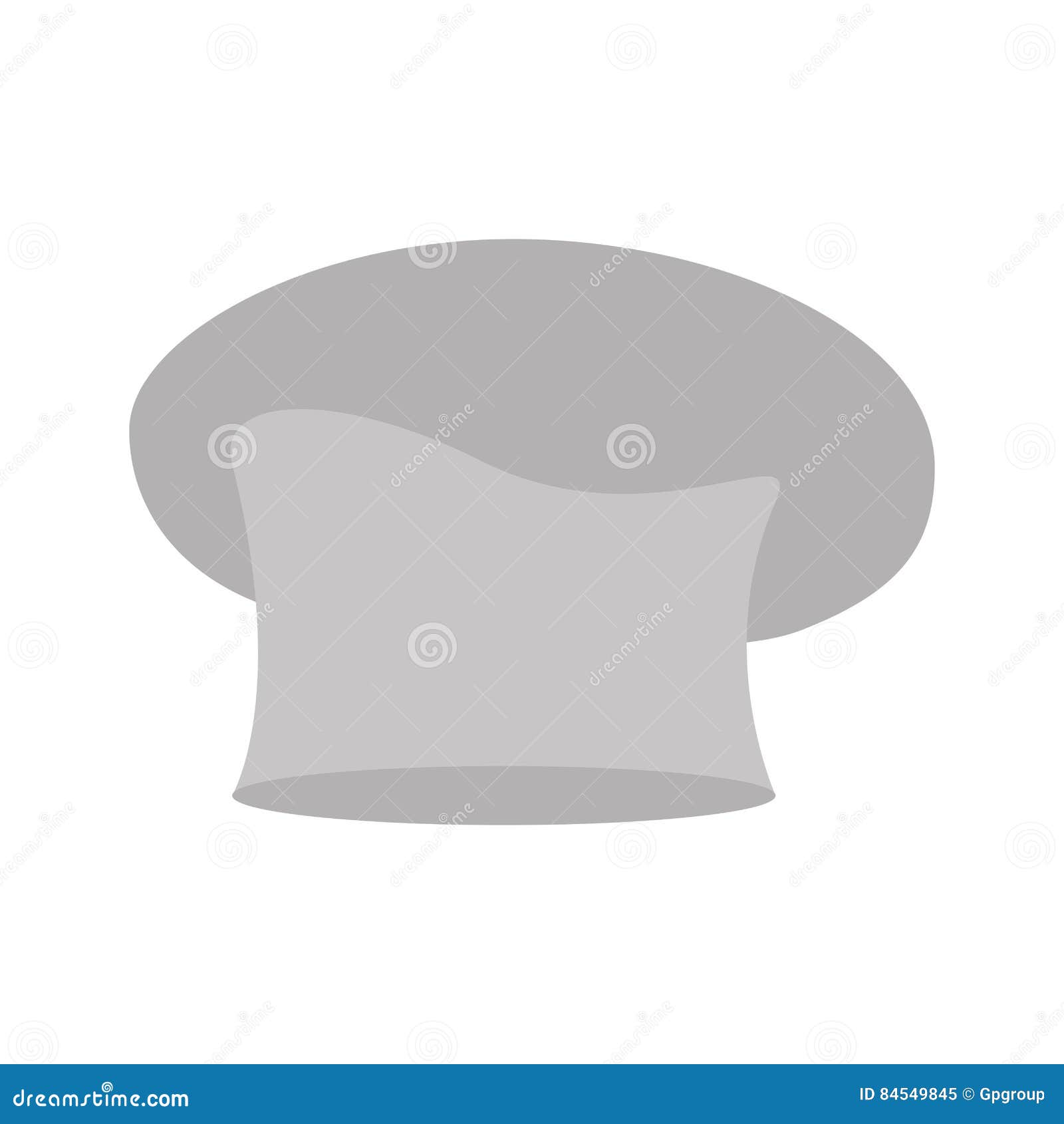 Gray Scale Silhouette of Chefs Hat Rounded Stock Vector - Illustration ...