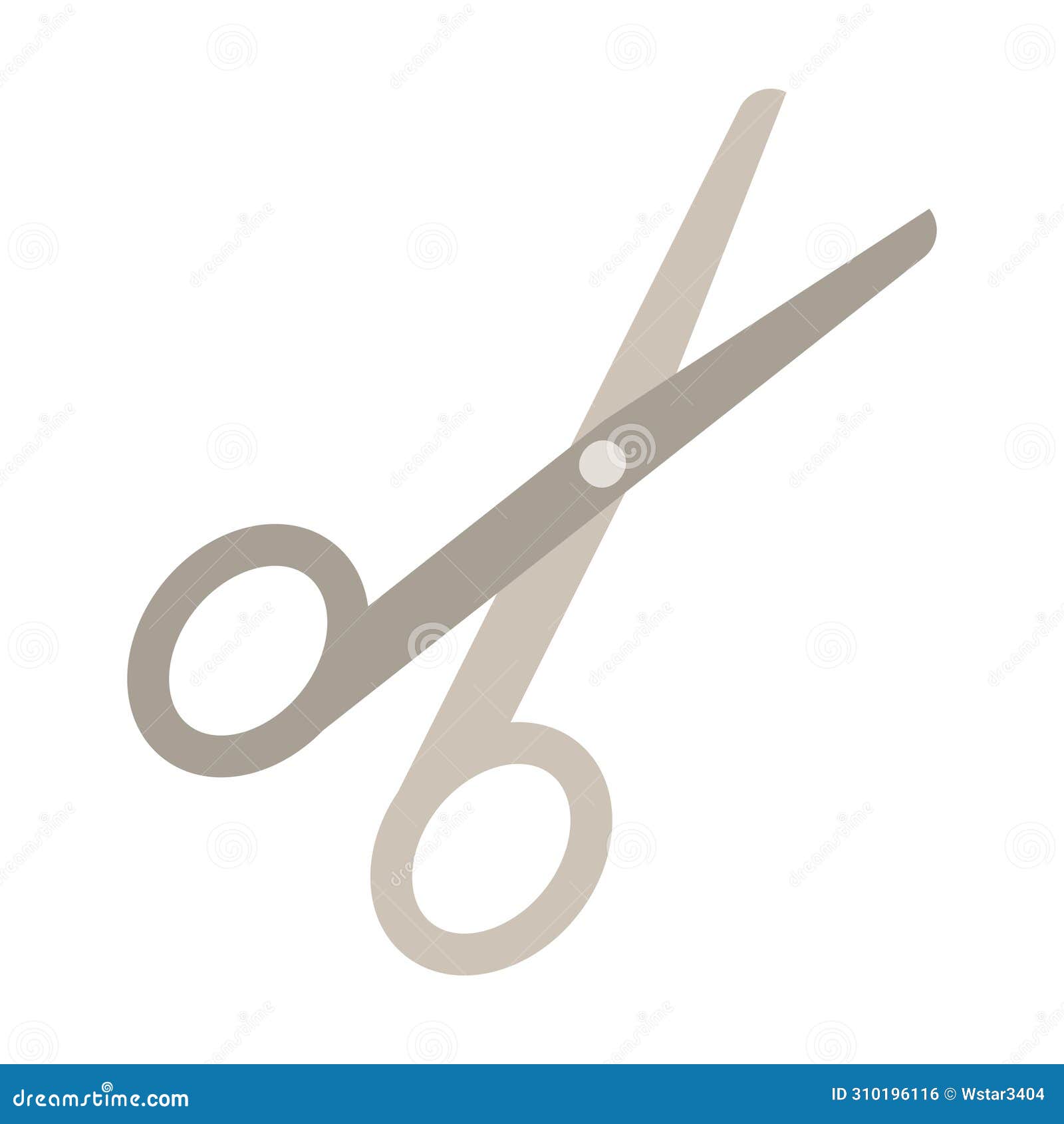 Gray Scissor Icon stock vector. Illustration of stationery - 310196116