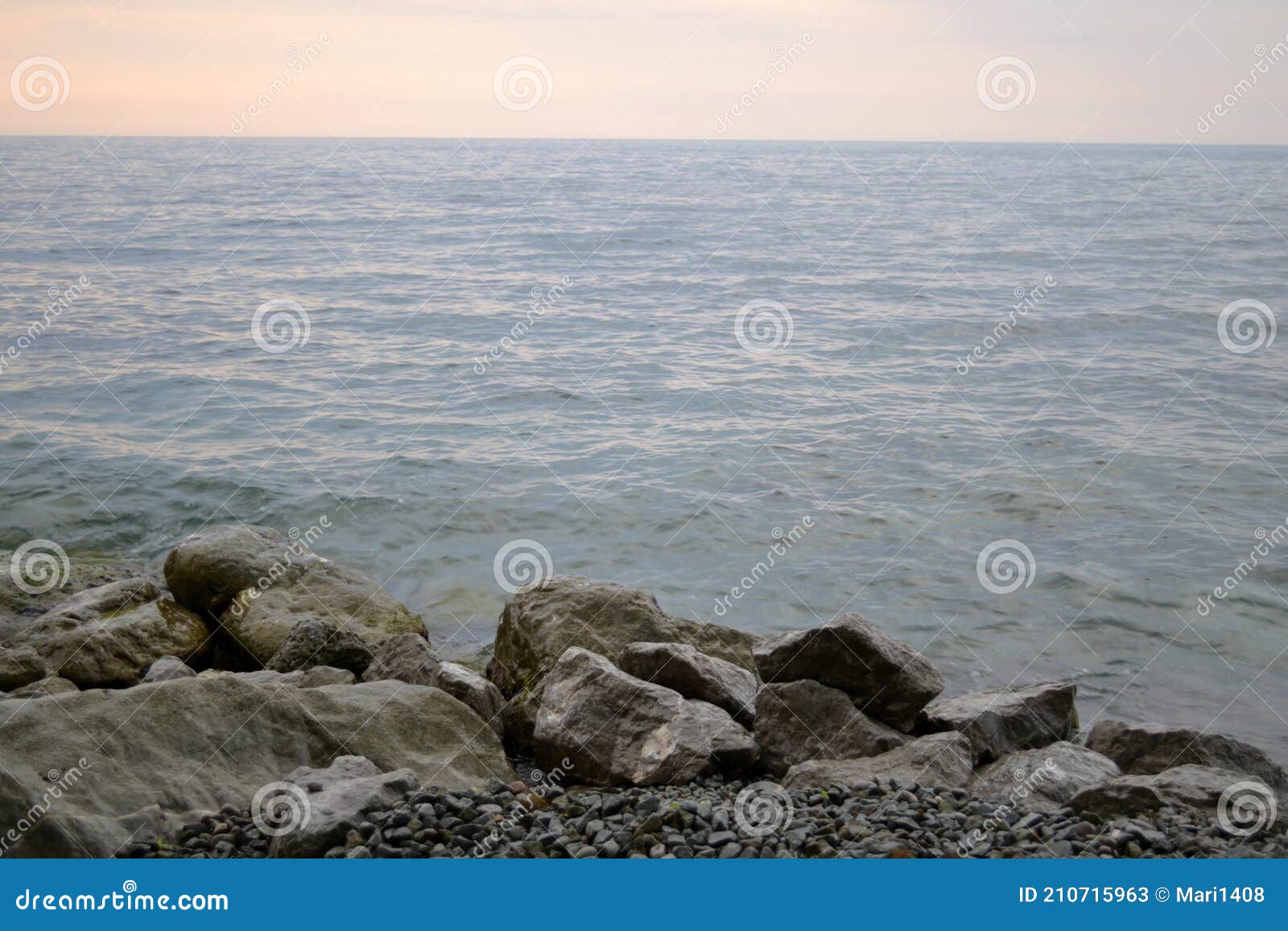 Gray sea stock image. Image of boring, stones, simplicity - 210715963