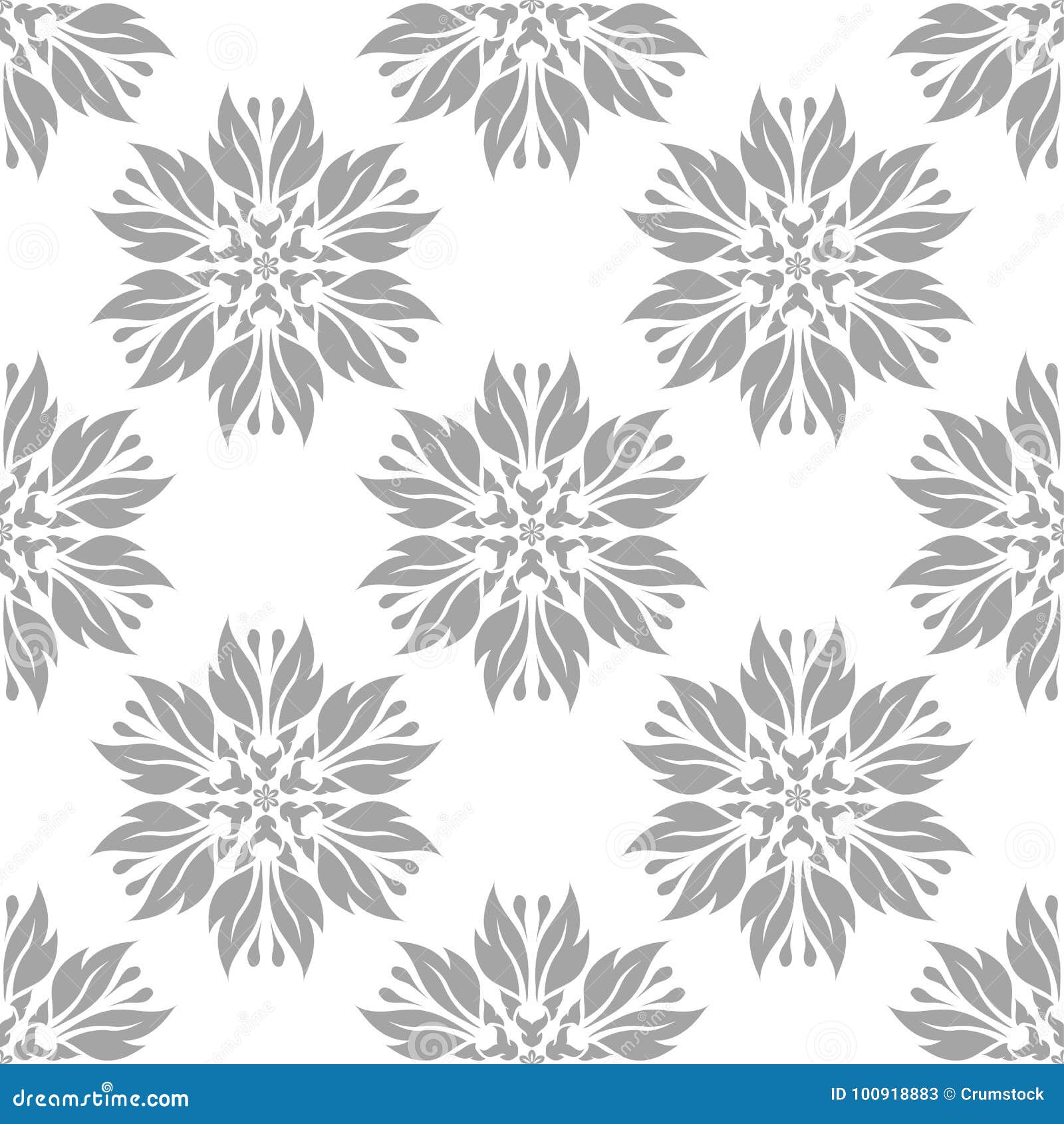 Gray Seamless Design on White Background Stock Vector - Illustration of ...