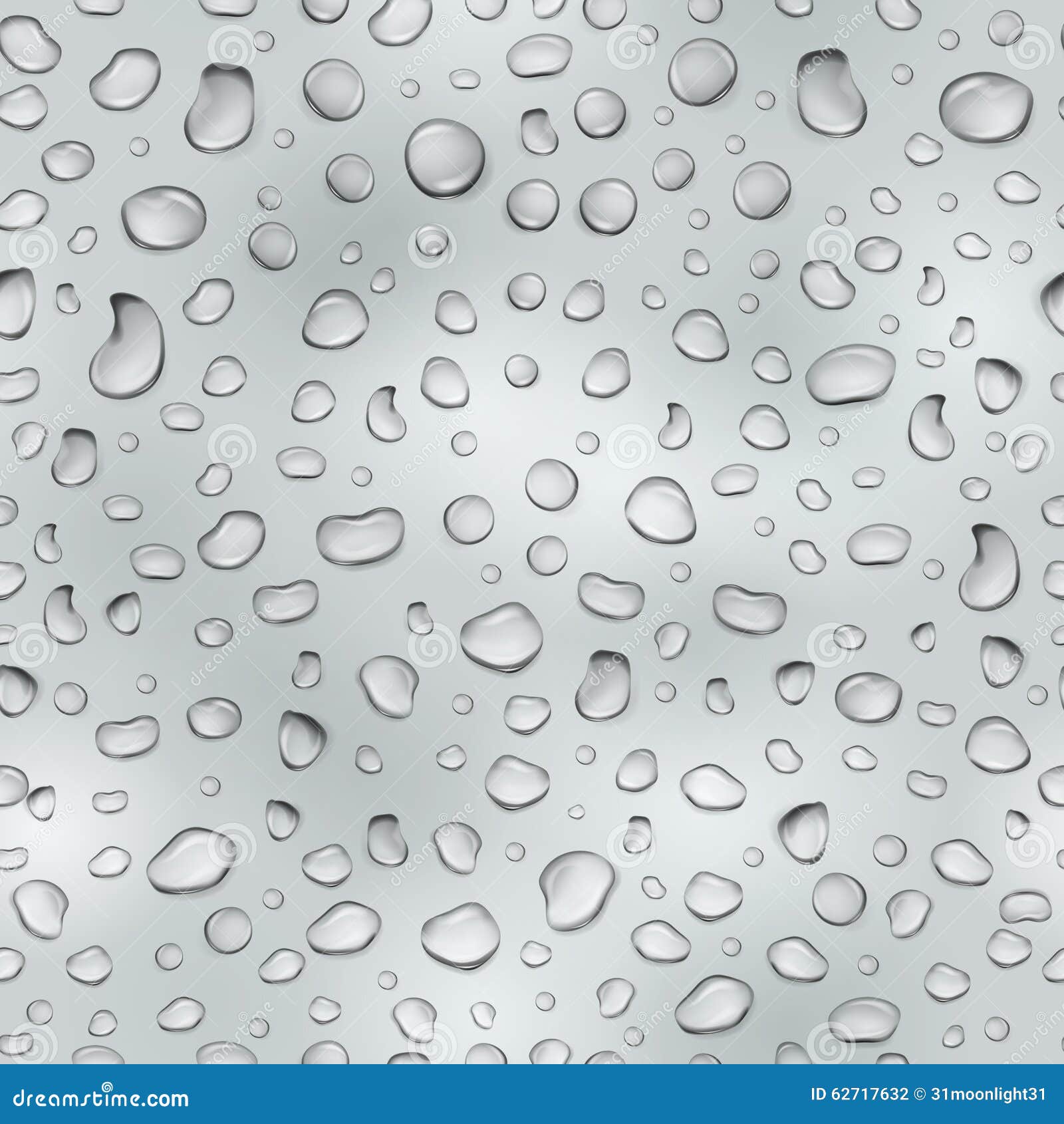 Gray Seamless Pattern of Water Drops Stock Vector - Illustration of ...