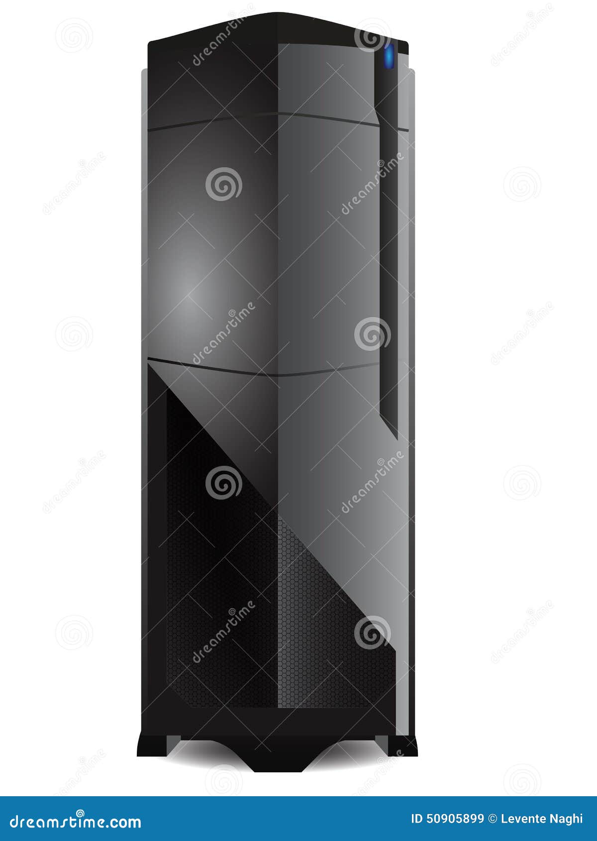 Gray Server with Blue Led Light Stock Vector - Illustration of ...