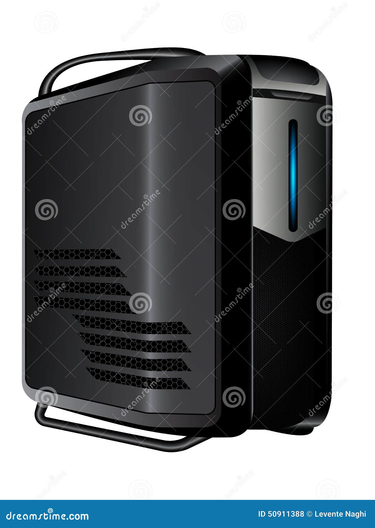 Gray Server with Blue Led Light Stock Vector - Illustration of ...