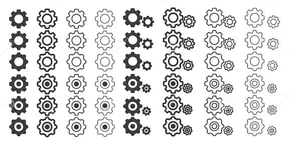 Gray setting icon. stock vector. Illustration of computer - 123980312