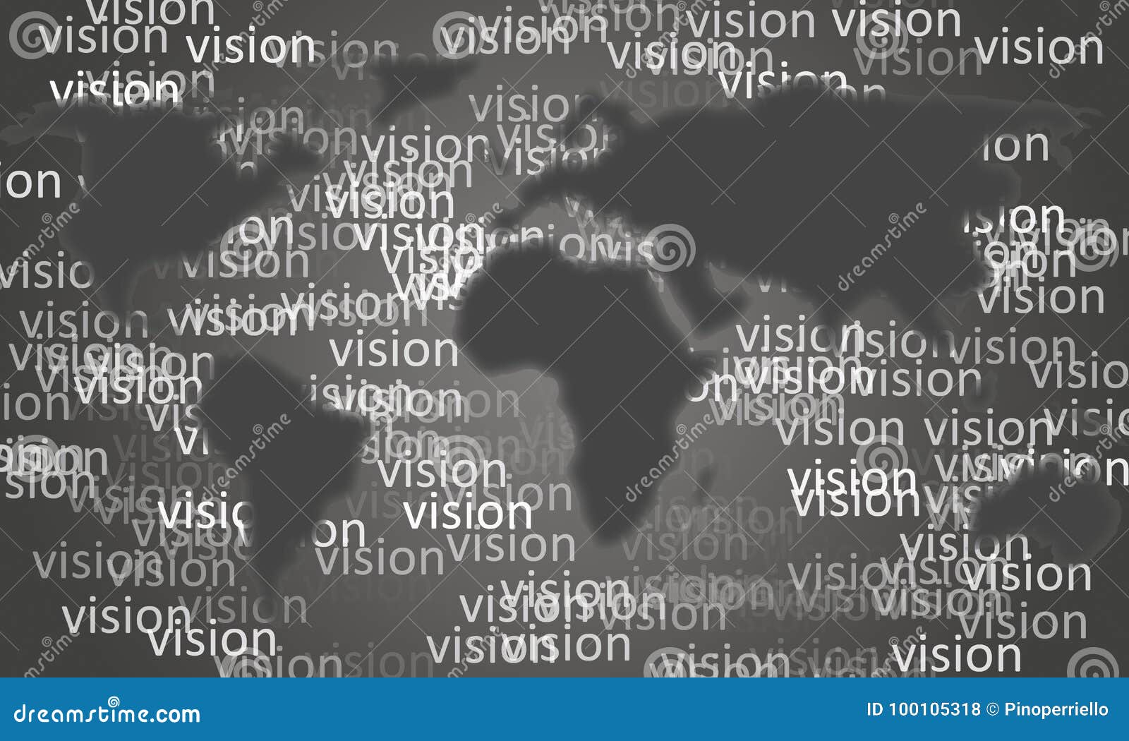 Gray Shade Planisphere With The Repeated Vision Word Royalty-Free Stock ...