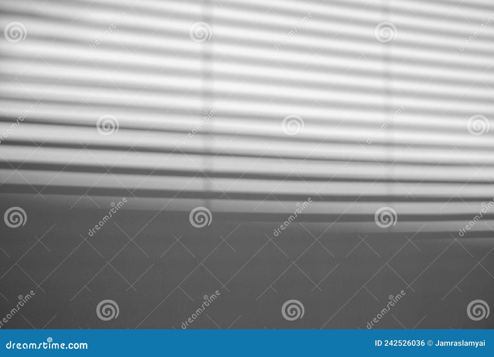 Gray Shadow of Blinds Windows Overlay on the White Wall Background ...