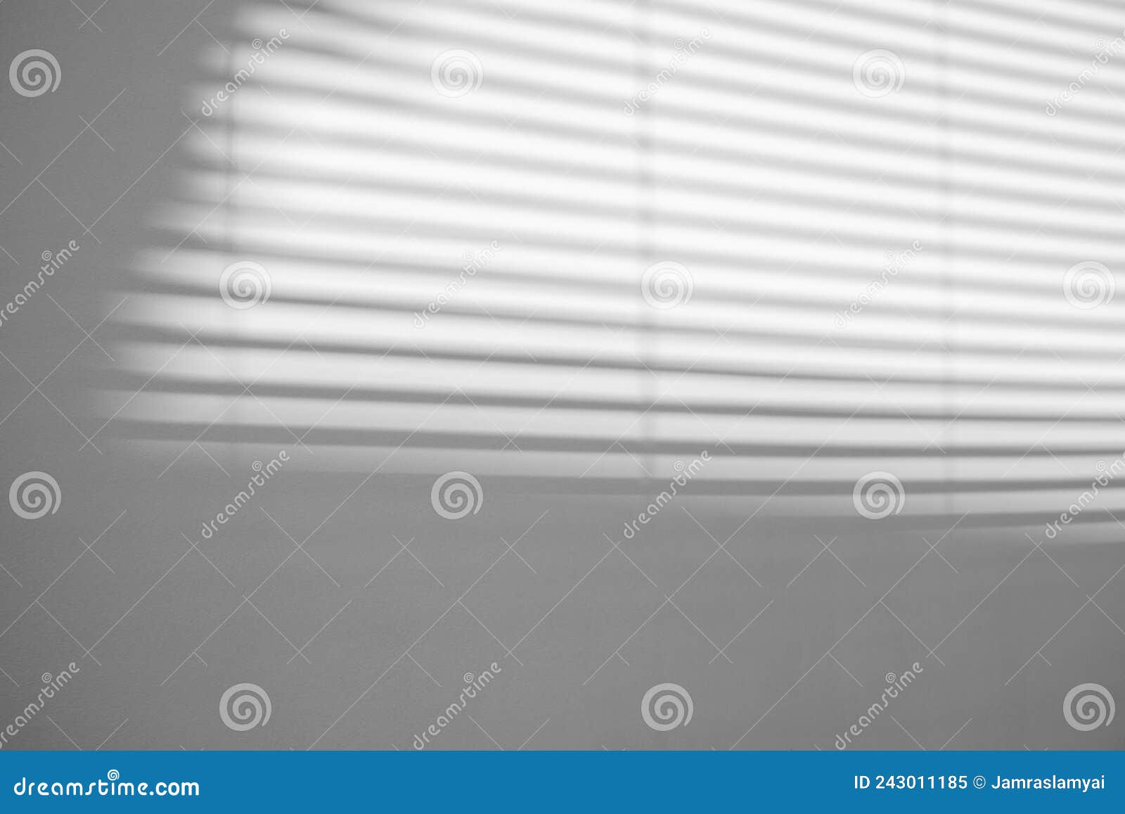 Gray Shadow of Blinds Windows Overlay on the White Wall Background ...