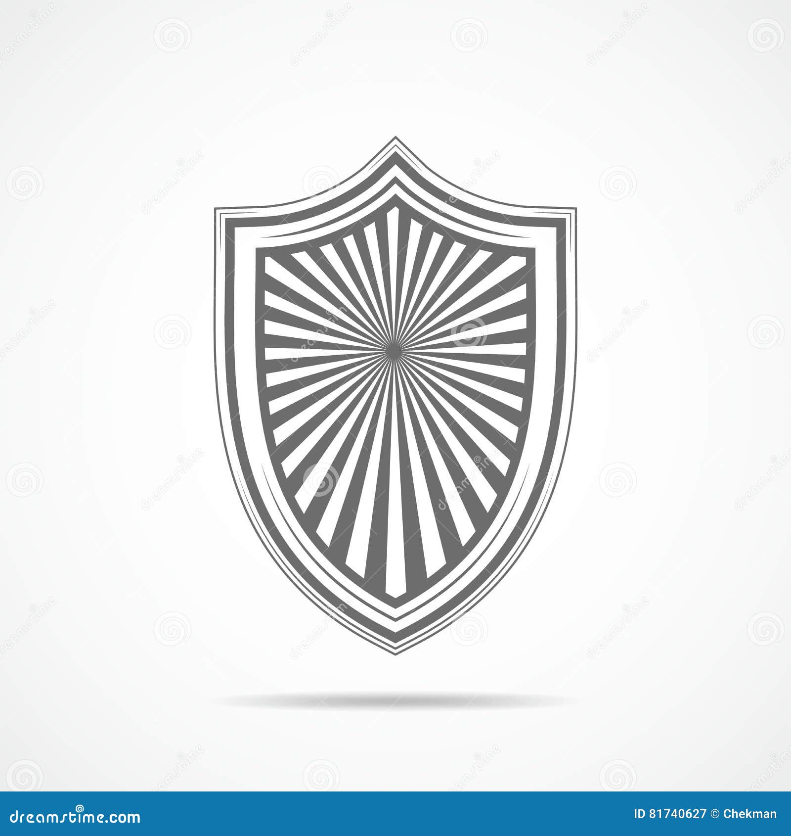 Gray Shield Icon. Vector Illustration. Stock Illustration ...