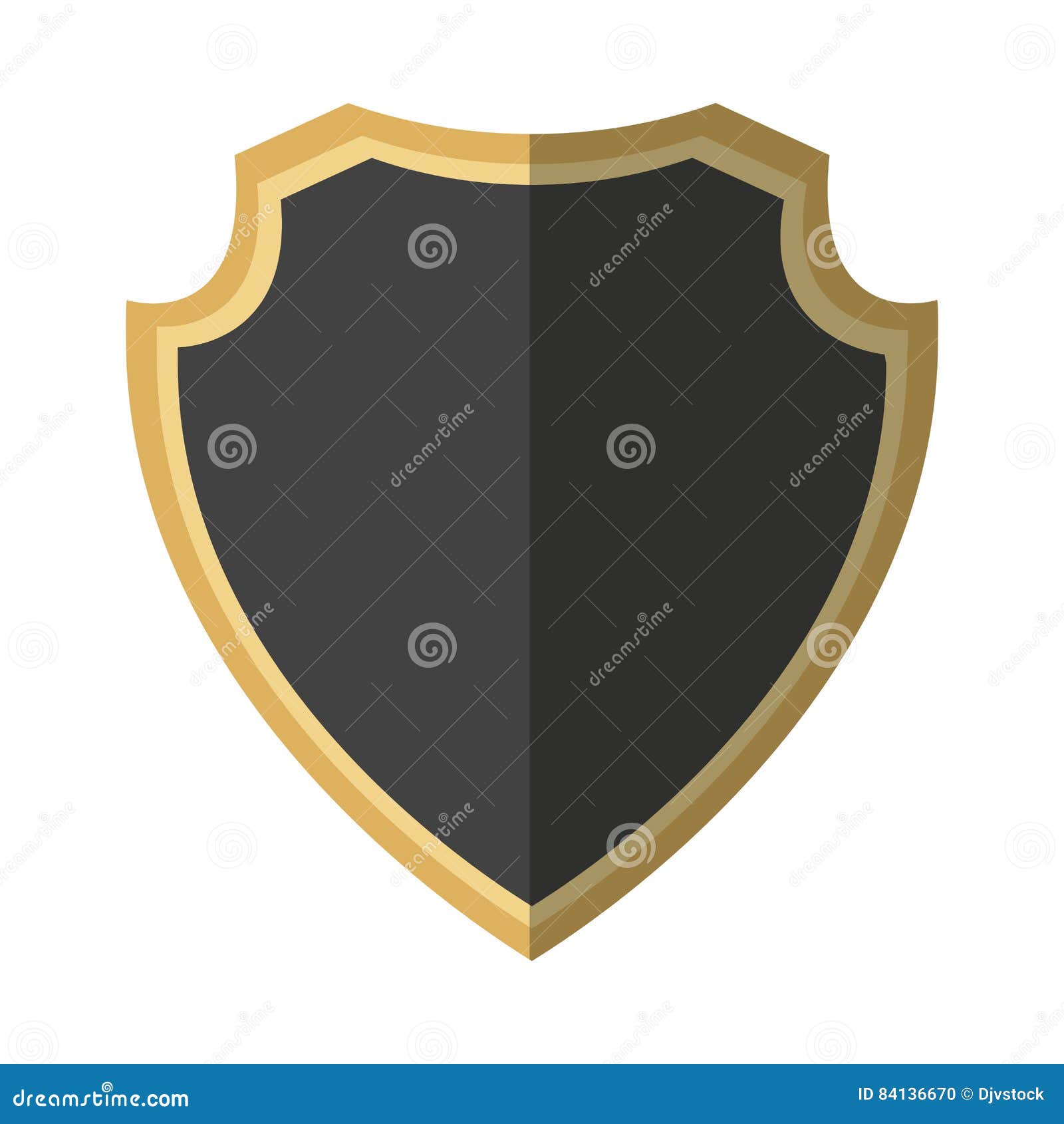 Gray Shield Protection Decoration Shadow Stock Illustration ...