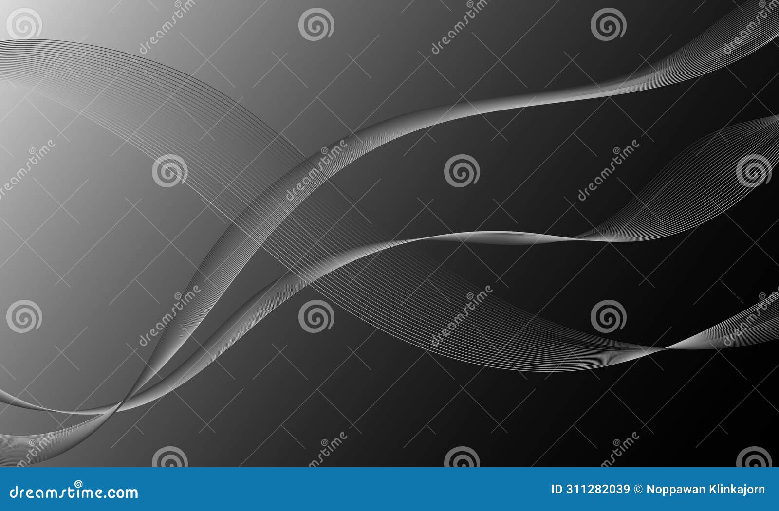 Gray Silver Smooth Lines Wave Curves with Smooth Gradient Abstract ...
