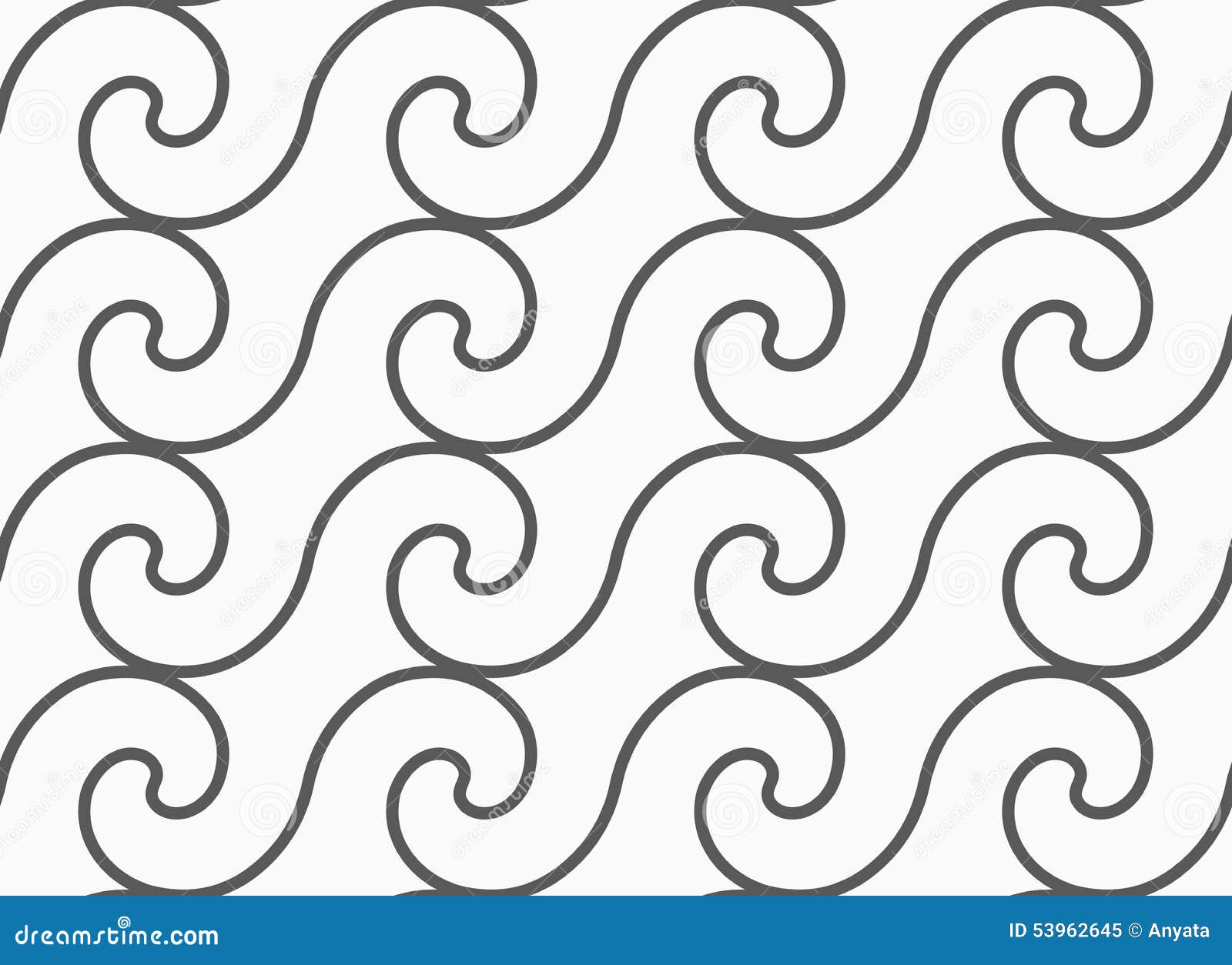 Gray simple spiral waves stock vector. Illustration of tillable - 53962645