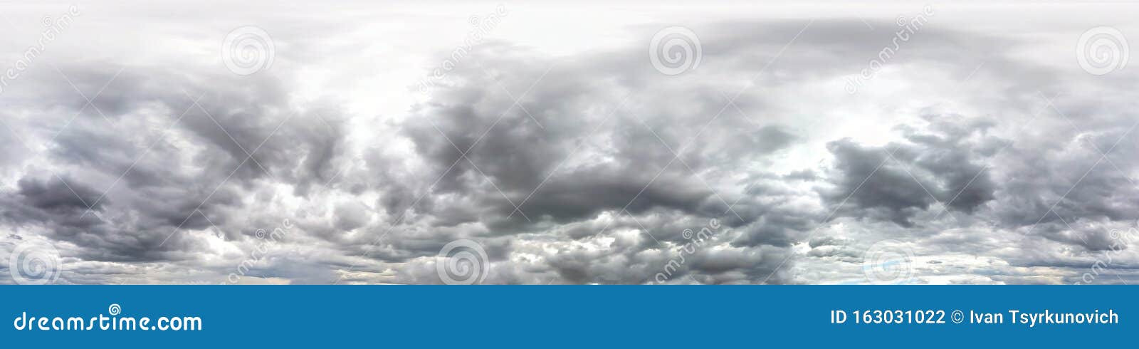 Gray Sky with Rain Clouds. Seamless Hdri Panorama 360 Degrees Angle ...