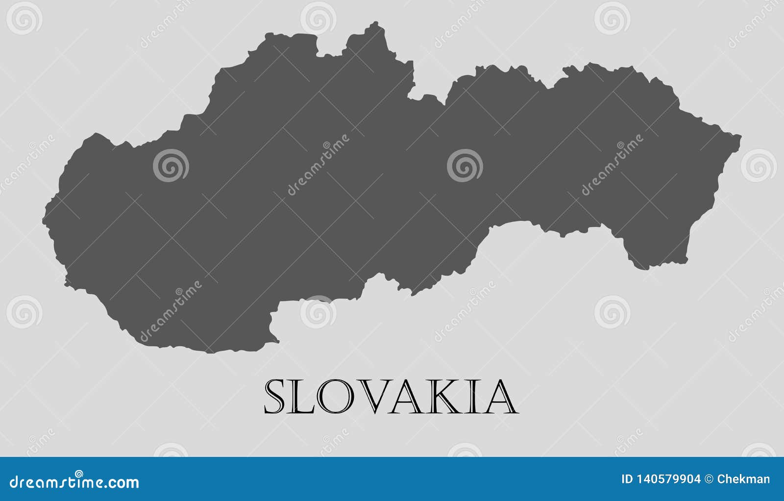 Gray Slovakia Map - Vector Illustration Stock Illustration ...