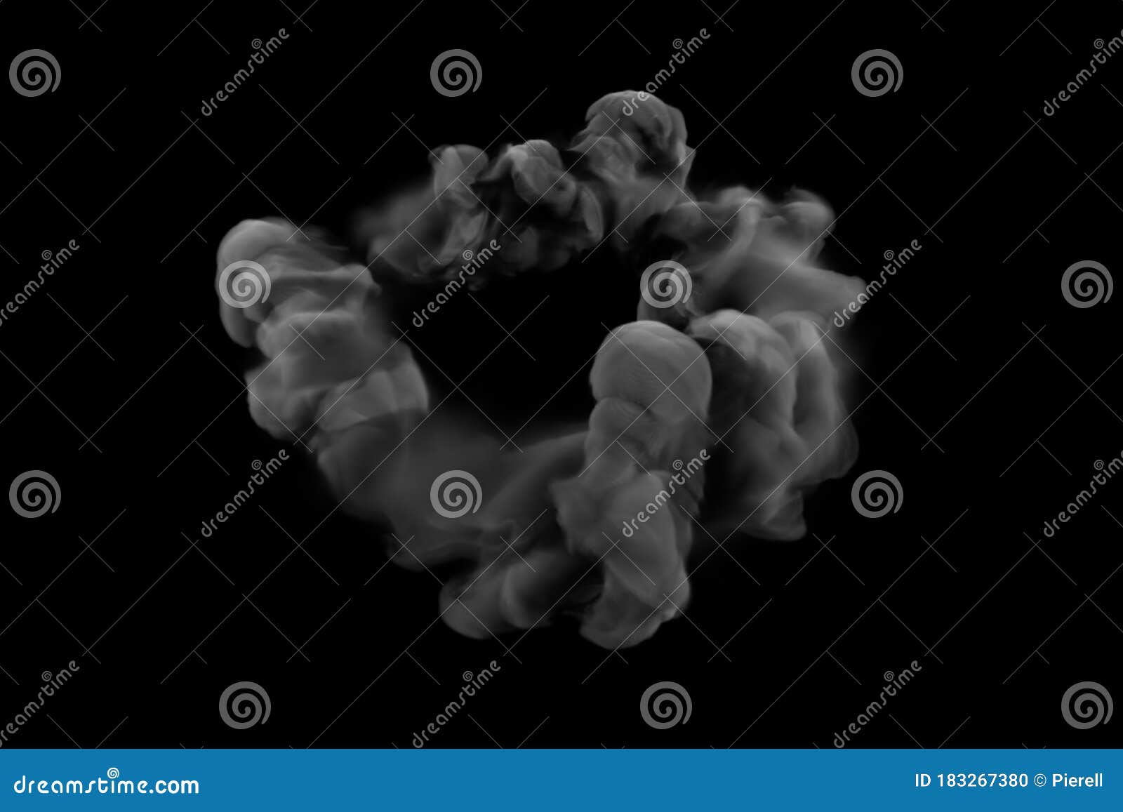 Gray Smoke on a Black Background. 3d Illustration, 3d Rendering Stock ...